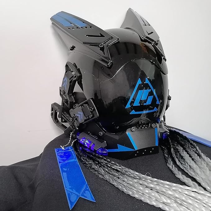 Amazon.com: Cyberpunk Mask with Lights,Futuristic Punk Mask Cosplay ...