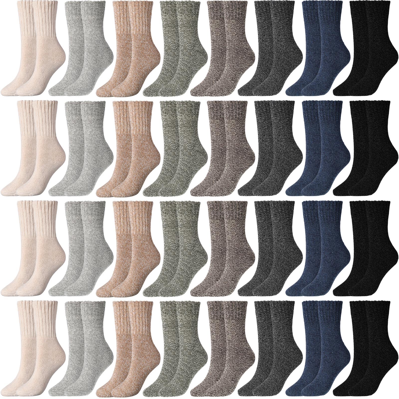 Amazon.com: Liitrsh 32 Pairs Homeless Men Socks Bulk Warm Wool Socks ...