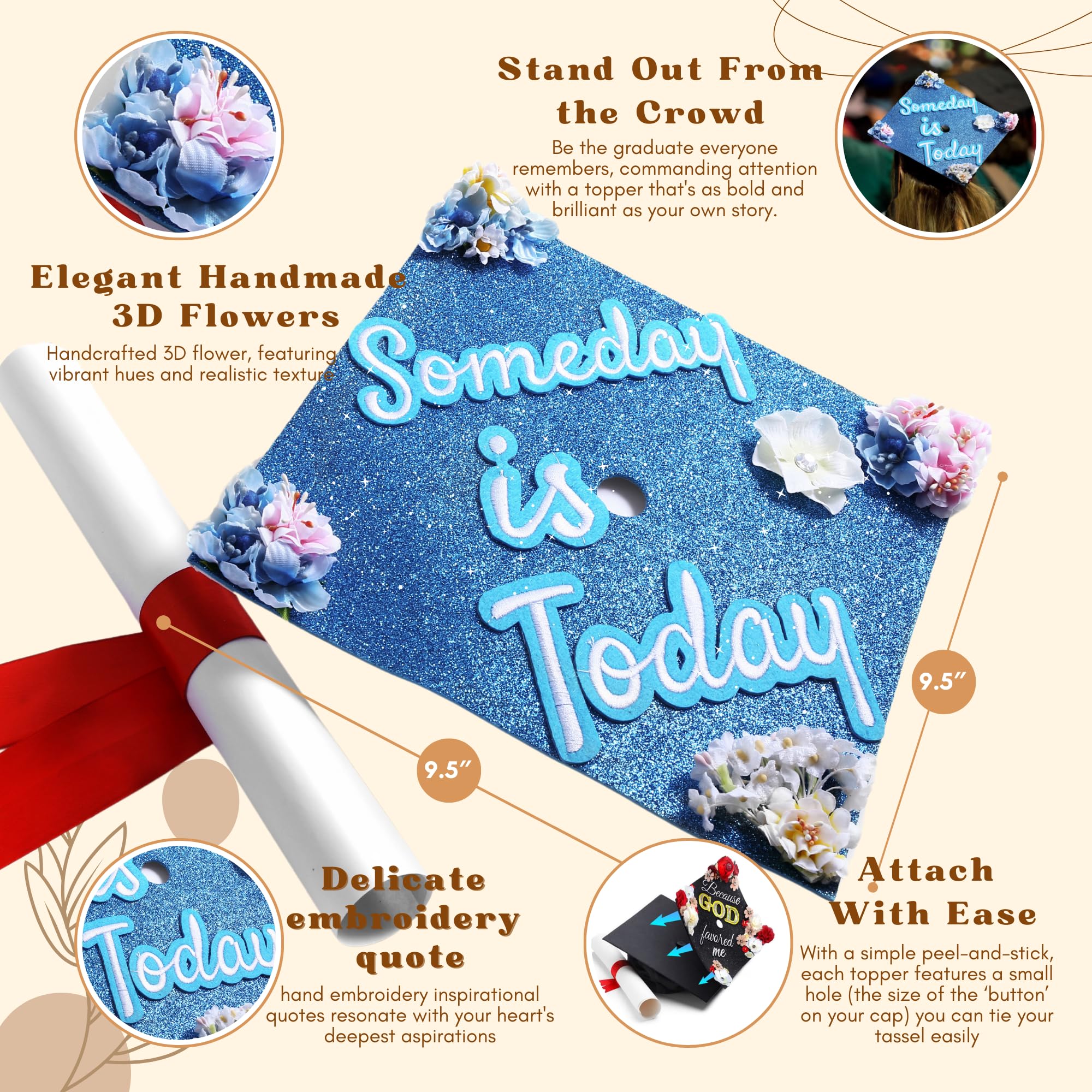 Snapklik.com : Once Upon A Time Handmade Graduation Cap Topper ...