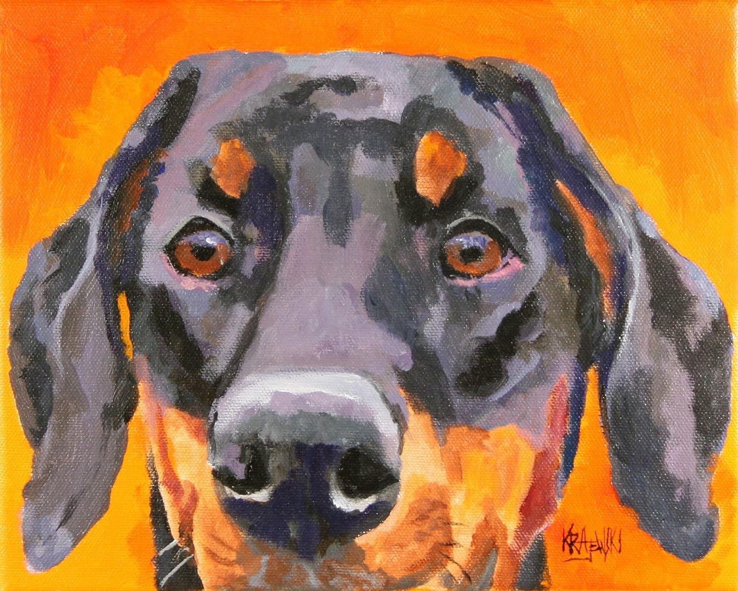 Amazon.com: Doberman Pincher Art Print | Dobie Gifts | From Original ...