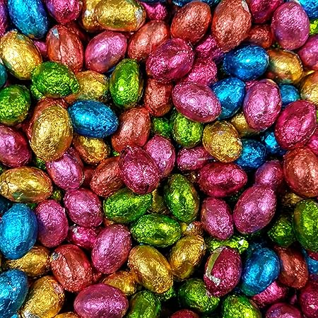 Solid Milk Chocolate Foil Easter Eggs x 500g (Approx 100 Eggs), Easter ...