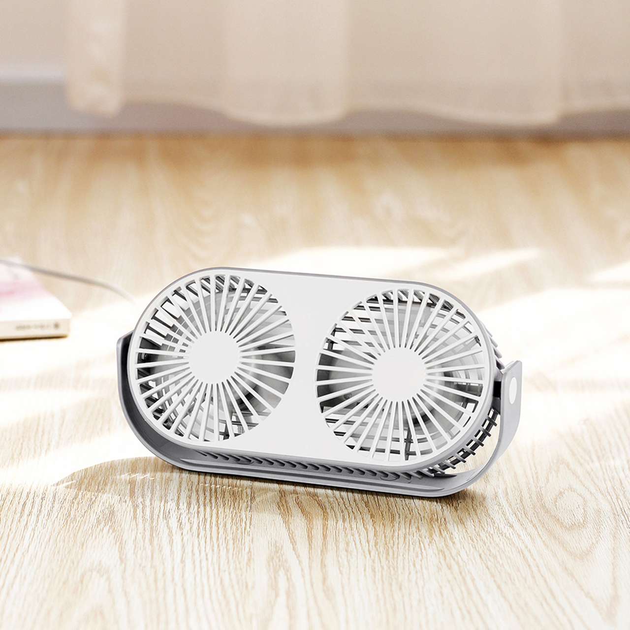 Watch Twin Windows Battery Operated Desk Fan with Night Lamps on Amazon ...