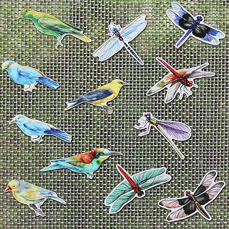 24 Pcs Screen Magnets Hummingbird Dragonfly Screen Door Stickers ...