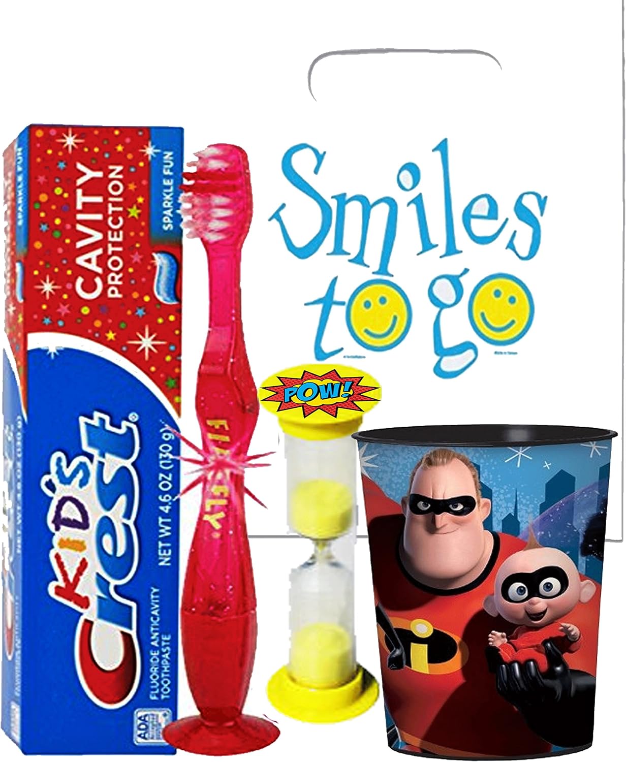 Amazon.com: The Incredibles Inspired 4pc Bright Smile Oral Hygiene ...