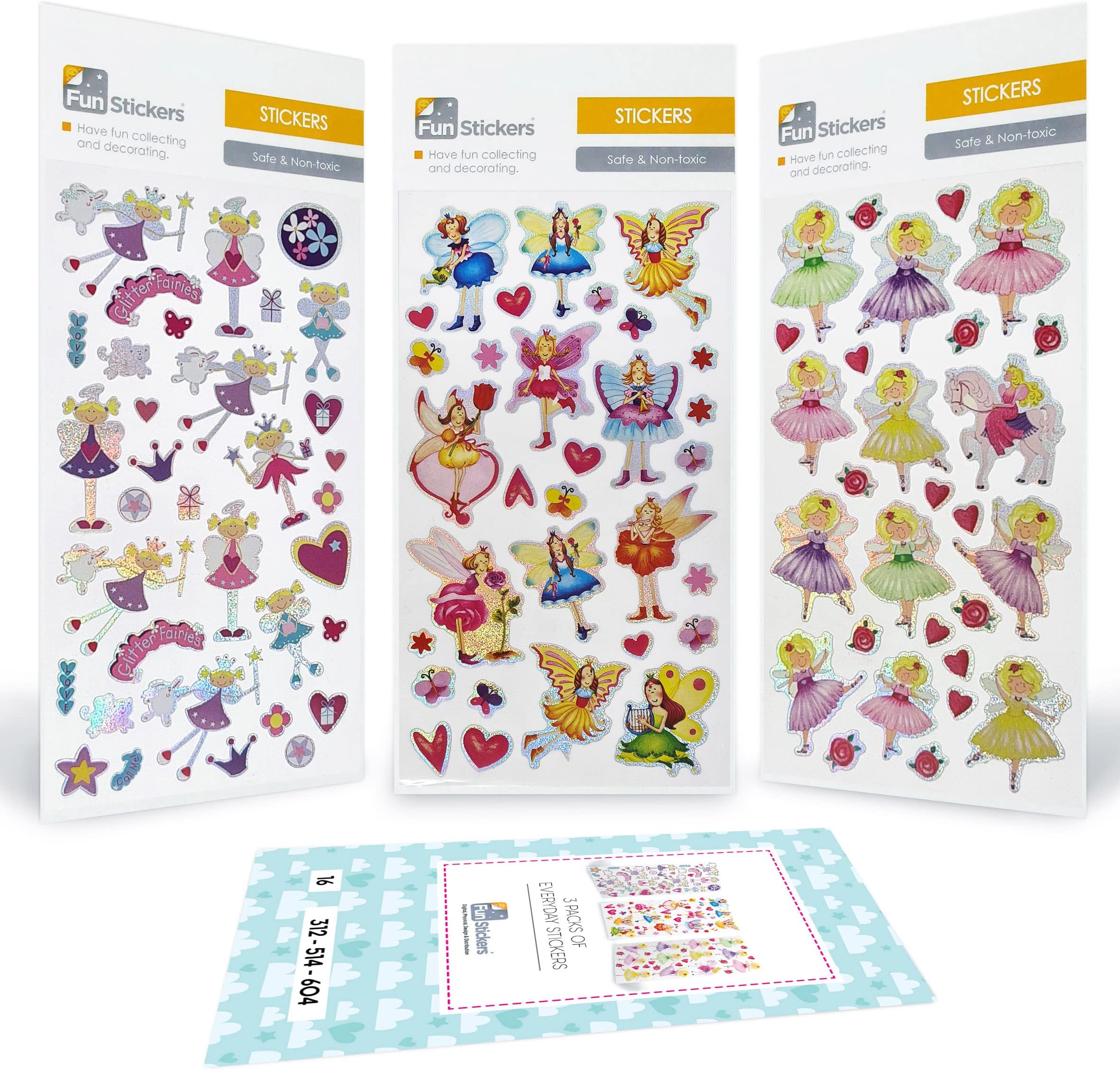 24 Packs Mini Fairy Stickers Girls Party Loot Bag Fillers : Amazon.co ...