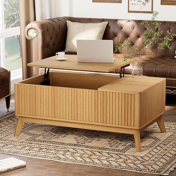 Amazon.com: Royal Windsor Lift Top Coffee Table, Mid Century Modern ...