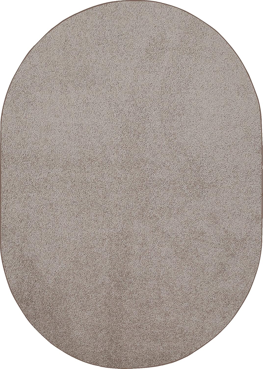 Amazon.com: Bright House Solid Color Oval Shape Area Rugs Beige - 5' x ...