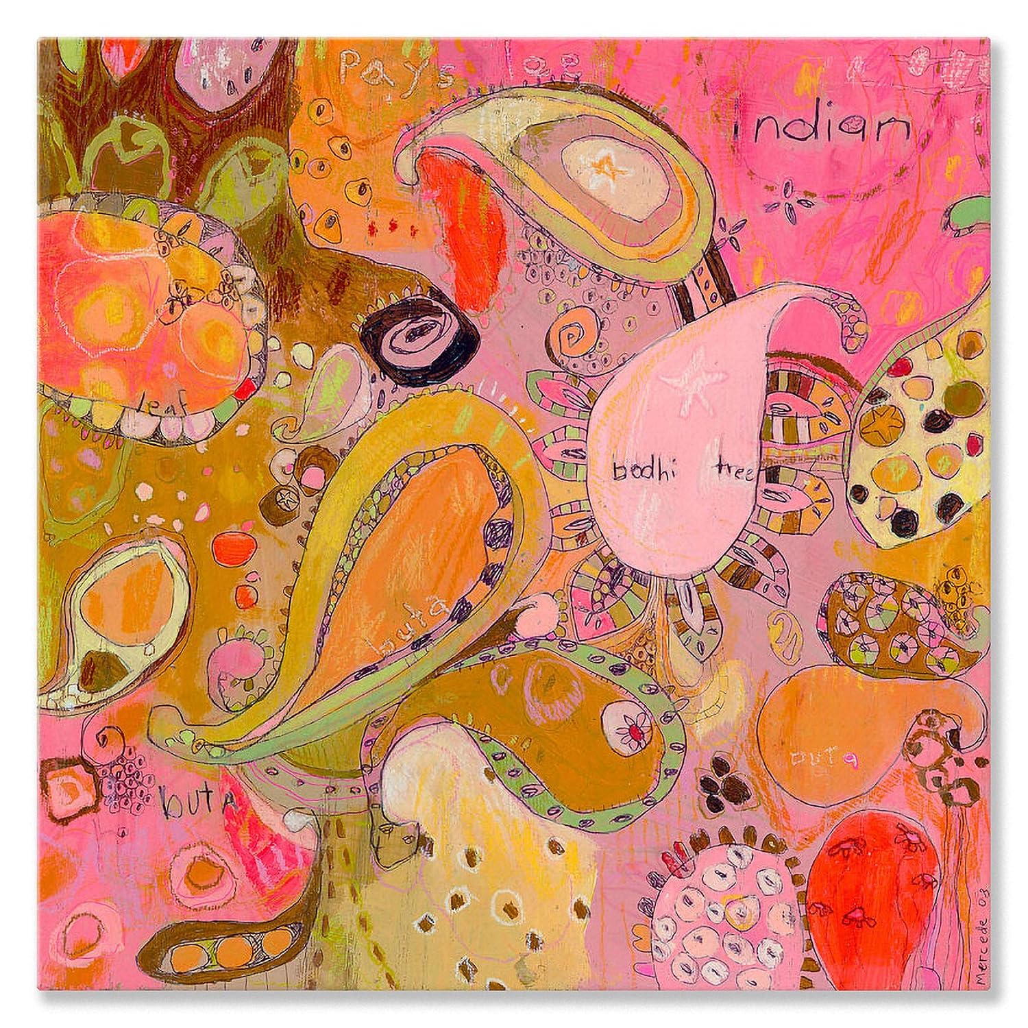 Oopsy Daisy Buta Paisley Stretched Canvas Wall Art by Jennifer Mercede ...