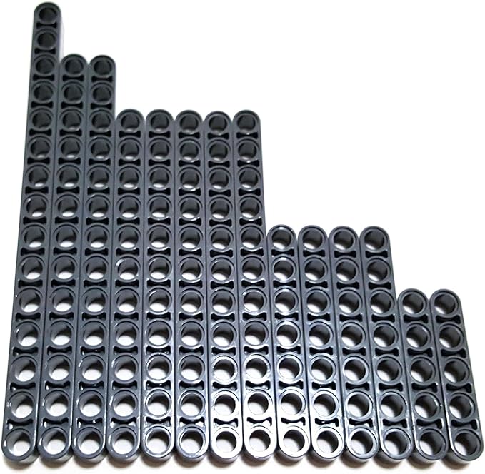 LEGO Technic beam set DB gray size 15,13,11,7 & 5 (14 pieces) : Amazon ...