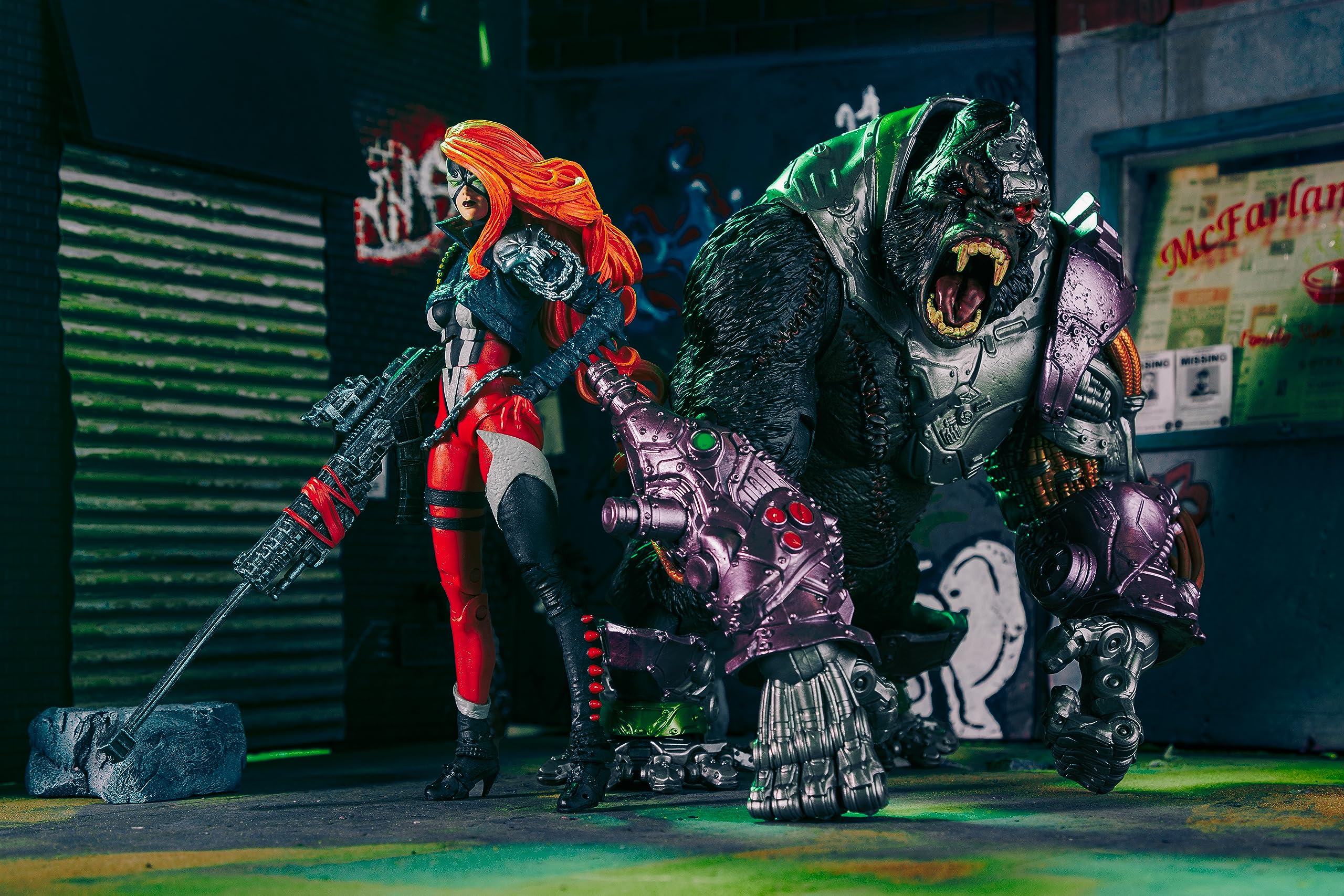 McFarlane Toys Spawn She-Spawn & Cygor Action Figure 2-Pack Gold Label, Highly Detailed & Ultra ...