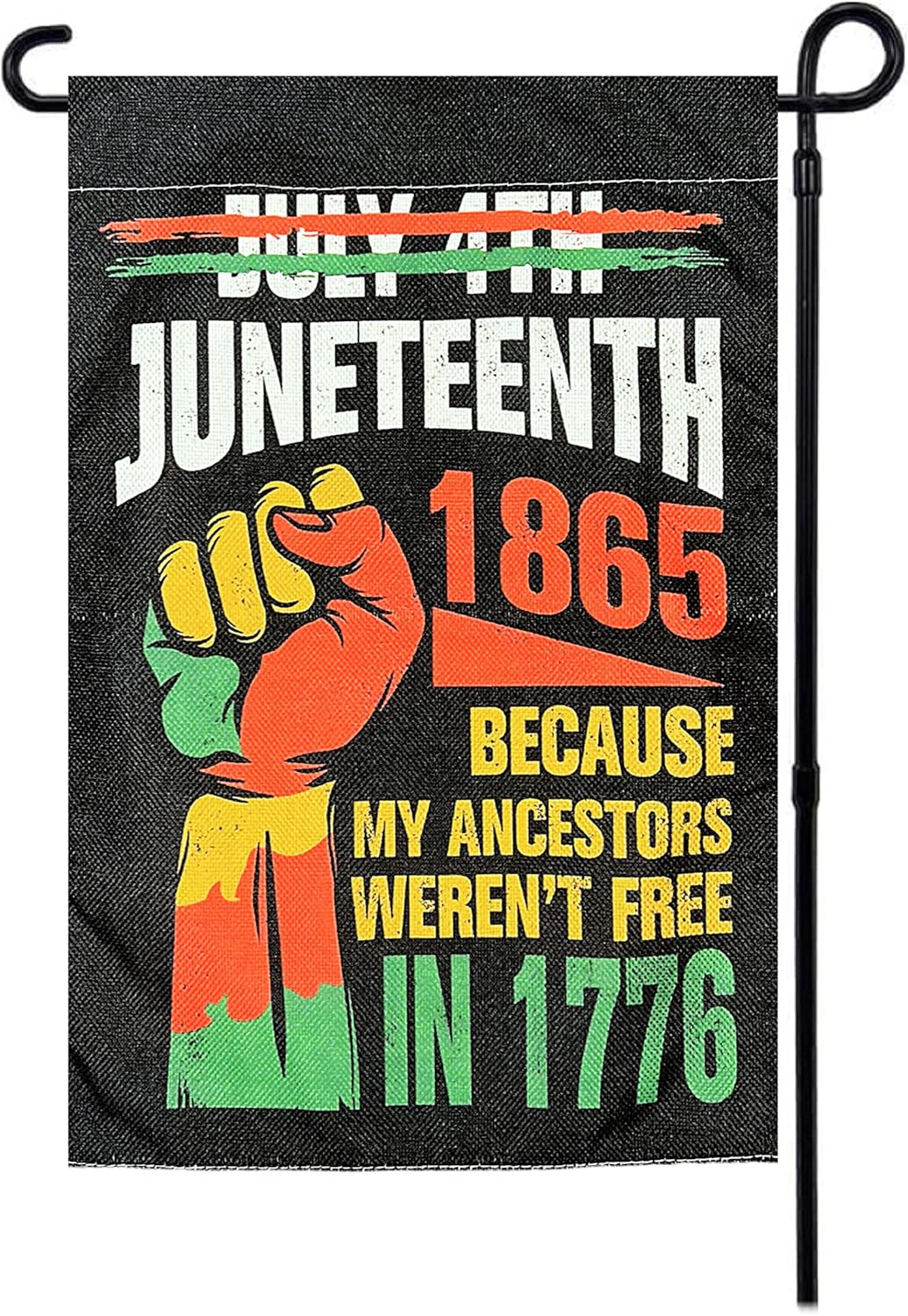 Amazon.com : Juneteenth Garden Flag Burlap June 19th 1865 African ...