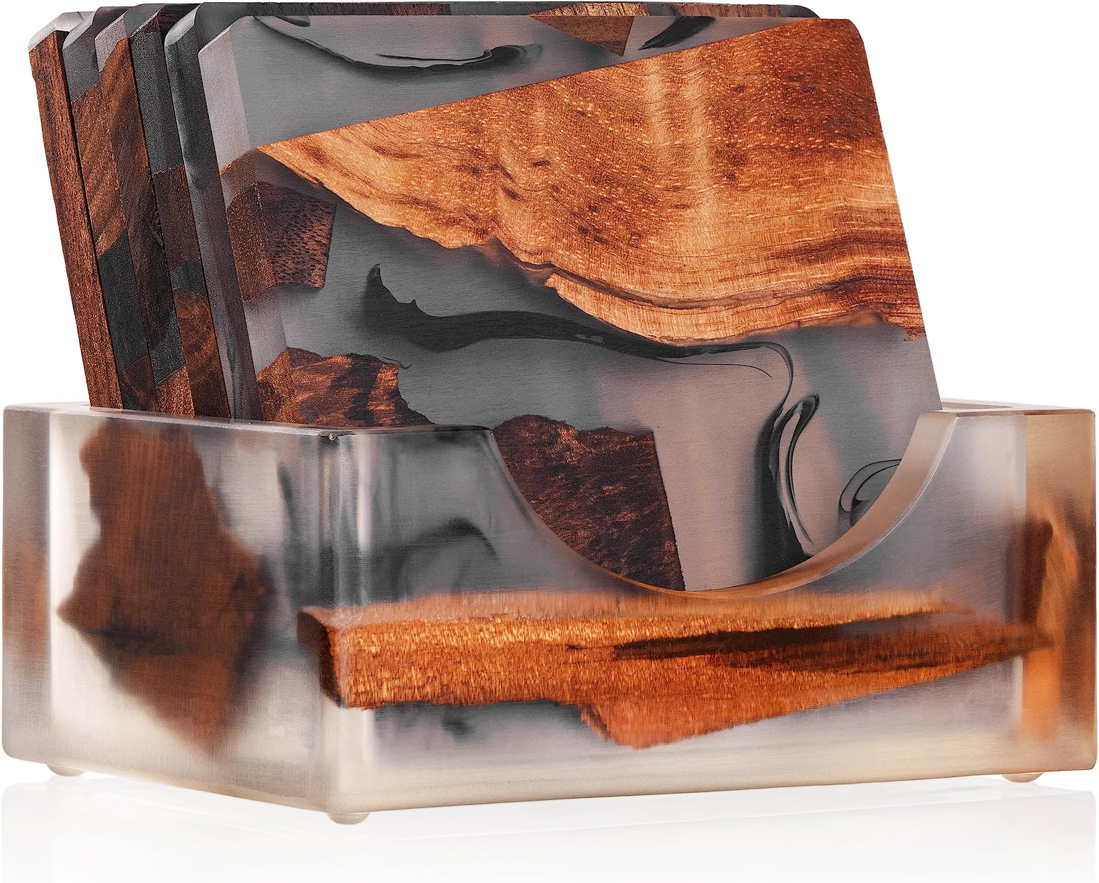 Amazon.com: Avocrafts Drink Coaster Set, Wooden Absorbent Coasters ...