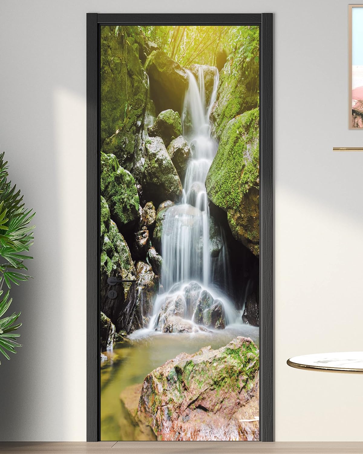 Amazon.com: FLFK Door Decal Sticker - Waterfall,Peel and Stick Mural ...