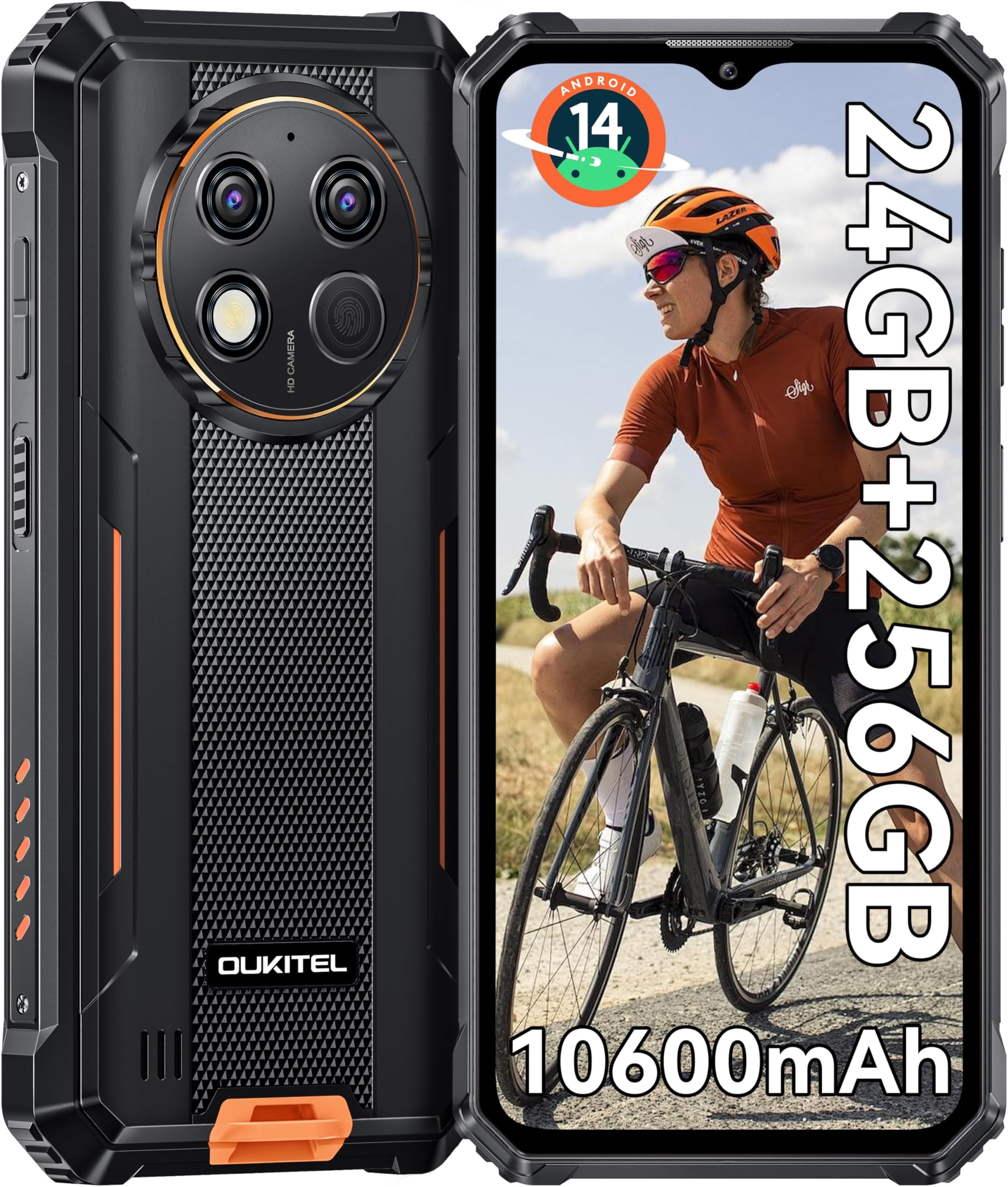 OUKITEL G1 Outdoor Handy Android 14-10600mAh 24GB+256GB Outdoor ...