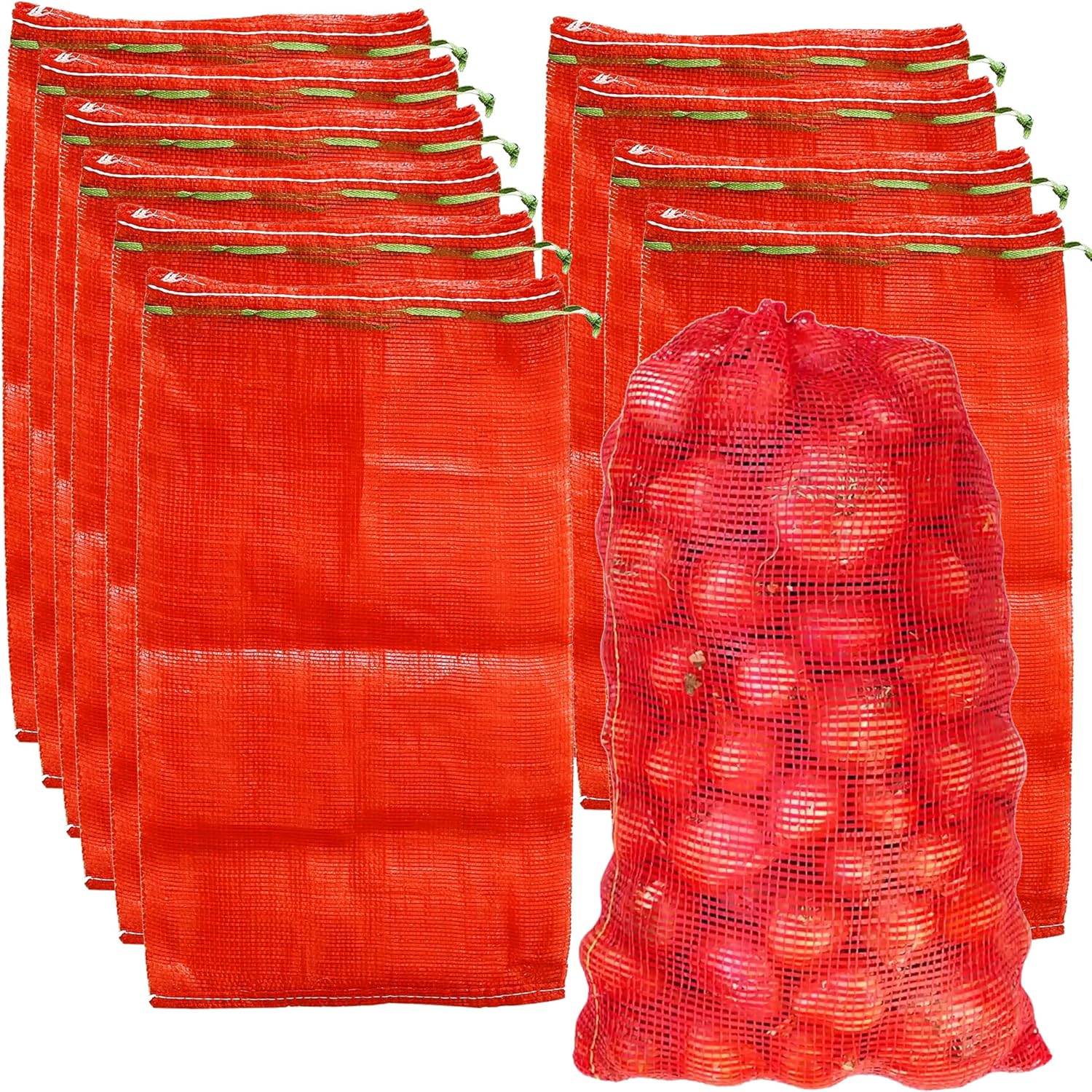 Amazon.com: 24 Pack 31'' x 20'' Mesh Onion Bags, Reusable Drawstring ...