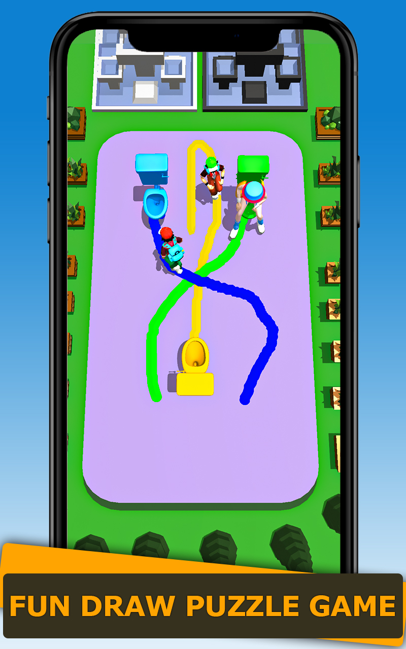 Toilet Pee Rush! Draw Run Race Puzzle Master - Draw Toilet Going Path ...