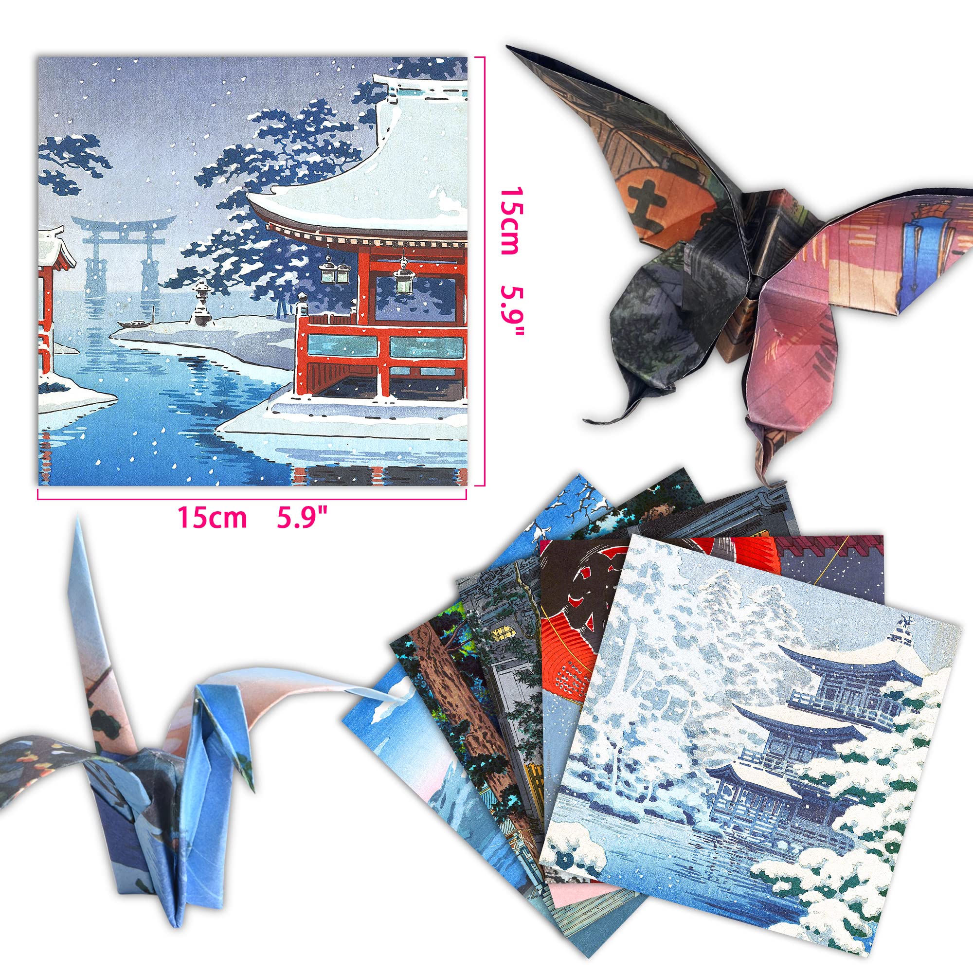 Snapklik.com : Origami Paper 6x6 Double Sided 50 Sheets 10 Colors ...