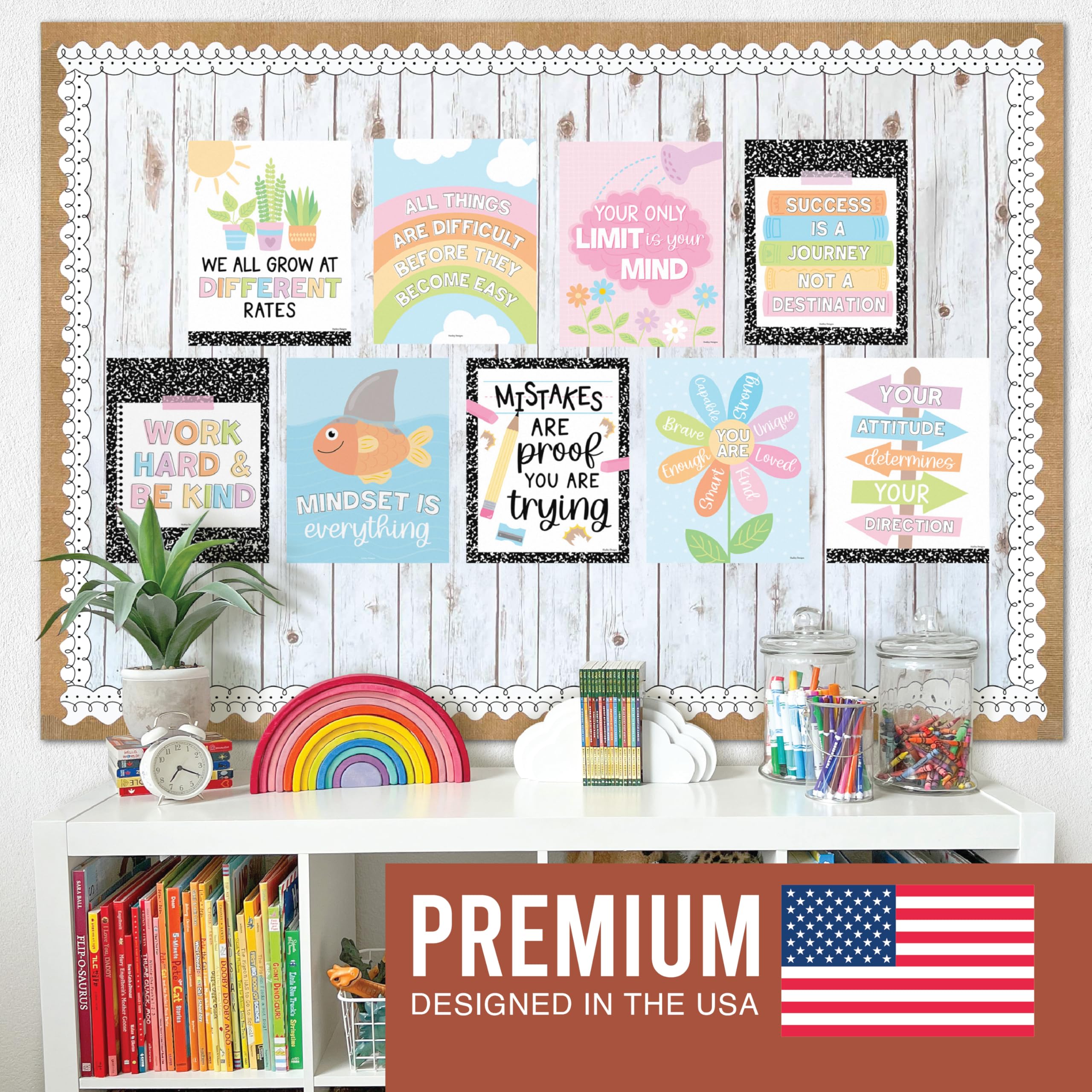 Middle School Supplies Hadley Designs Growth Mindset Posters - 9 Pack ...