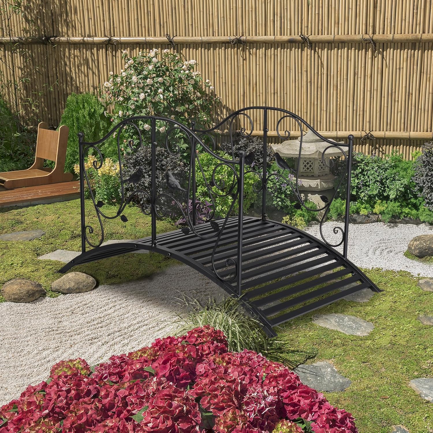 Amazon.com : 47in Outdoor Decorative Garden Bridge,Decorative ...