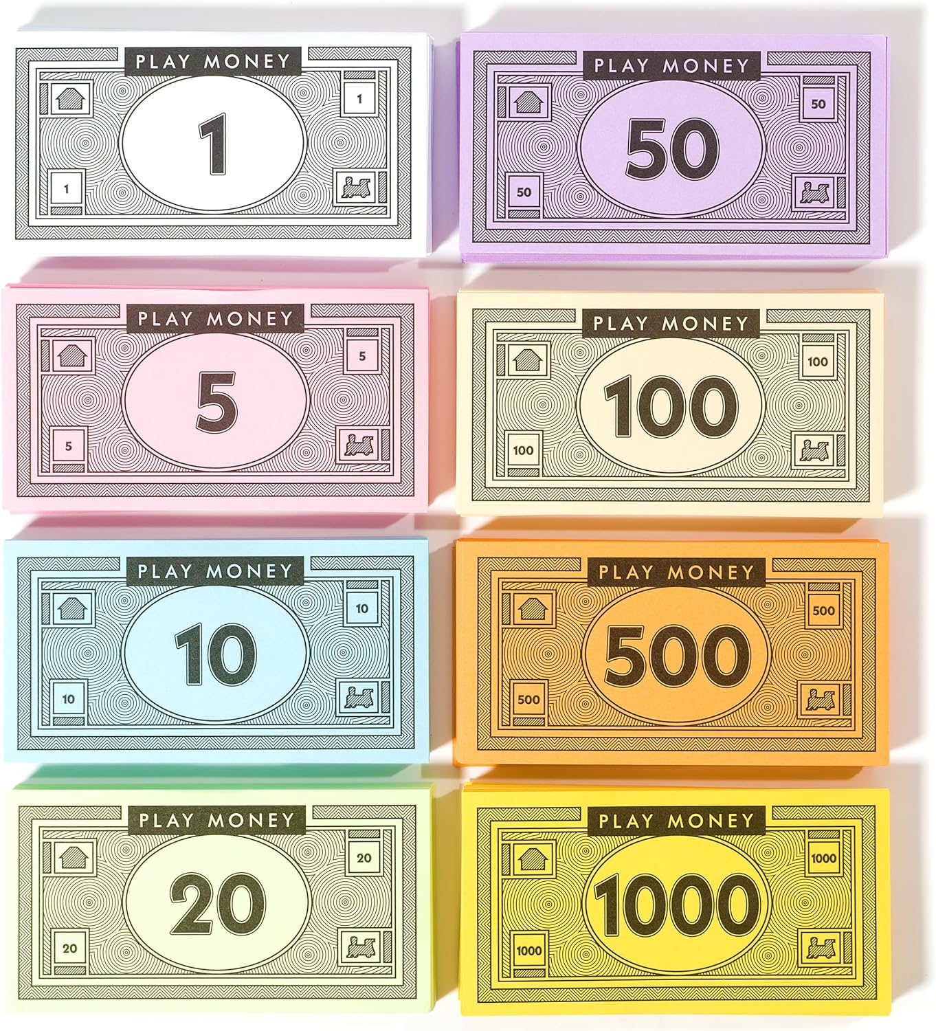 Amazon.com: Opoly Play Money – 720Pcs Board Game Replacement Money – 90 ...