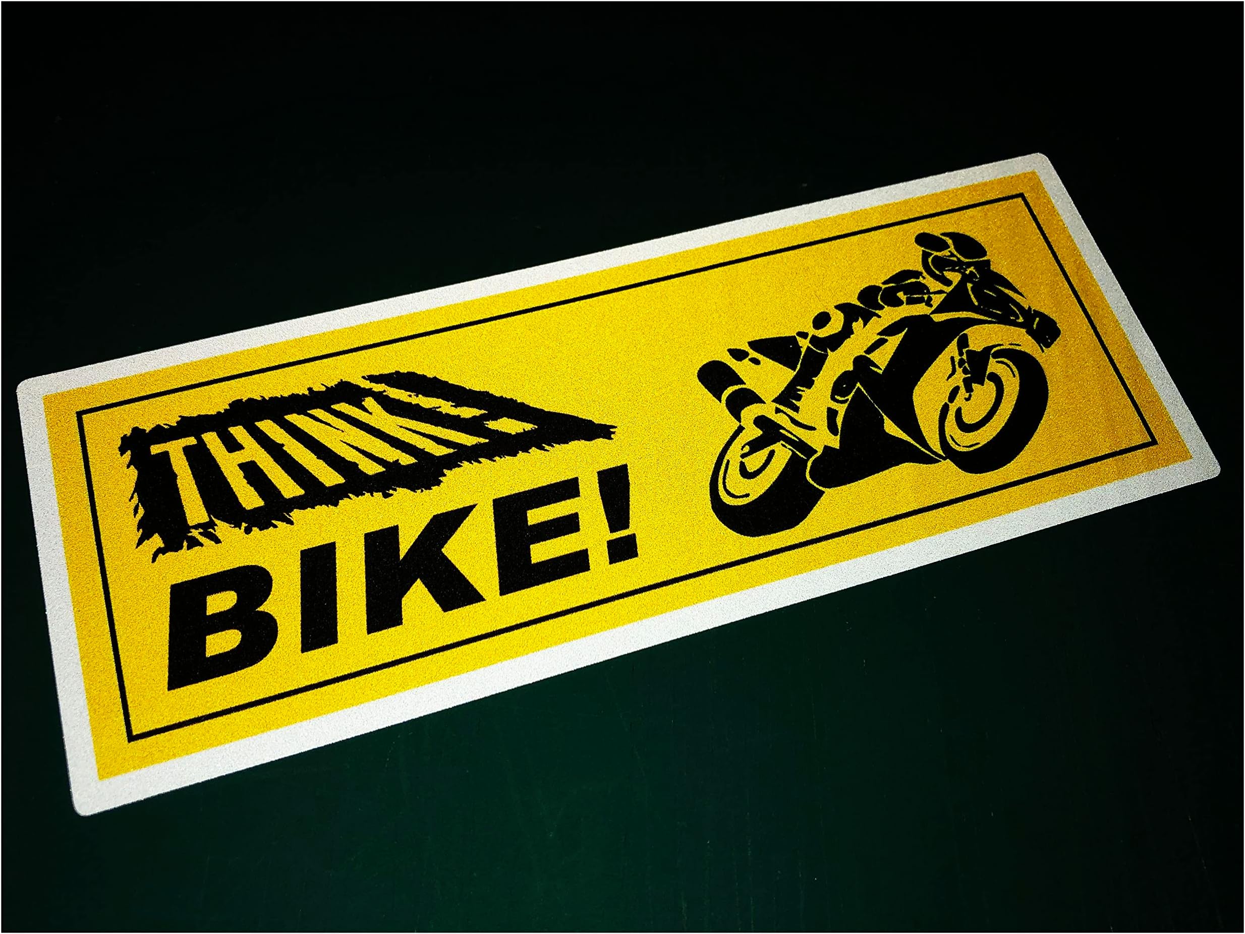 Think Bike car Sticker - Self Adhesive Sticker 180mm x 50mm : Amazon.co ...