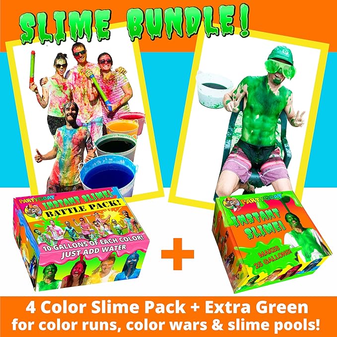 Amazon.com: Instant Slime Battle Pack (40 Gallons) and Extra Green ...
