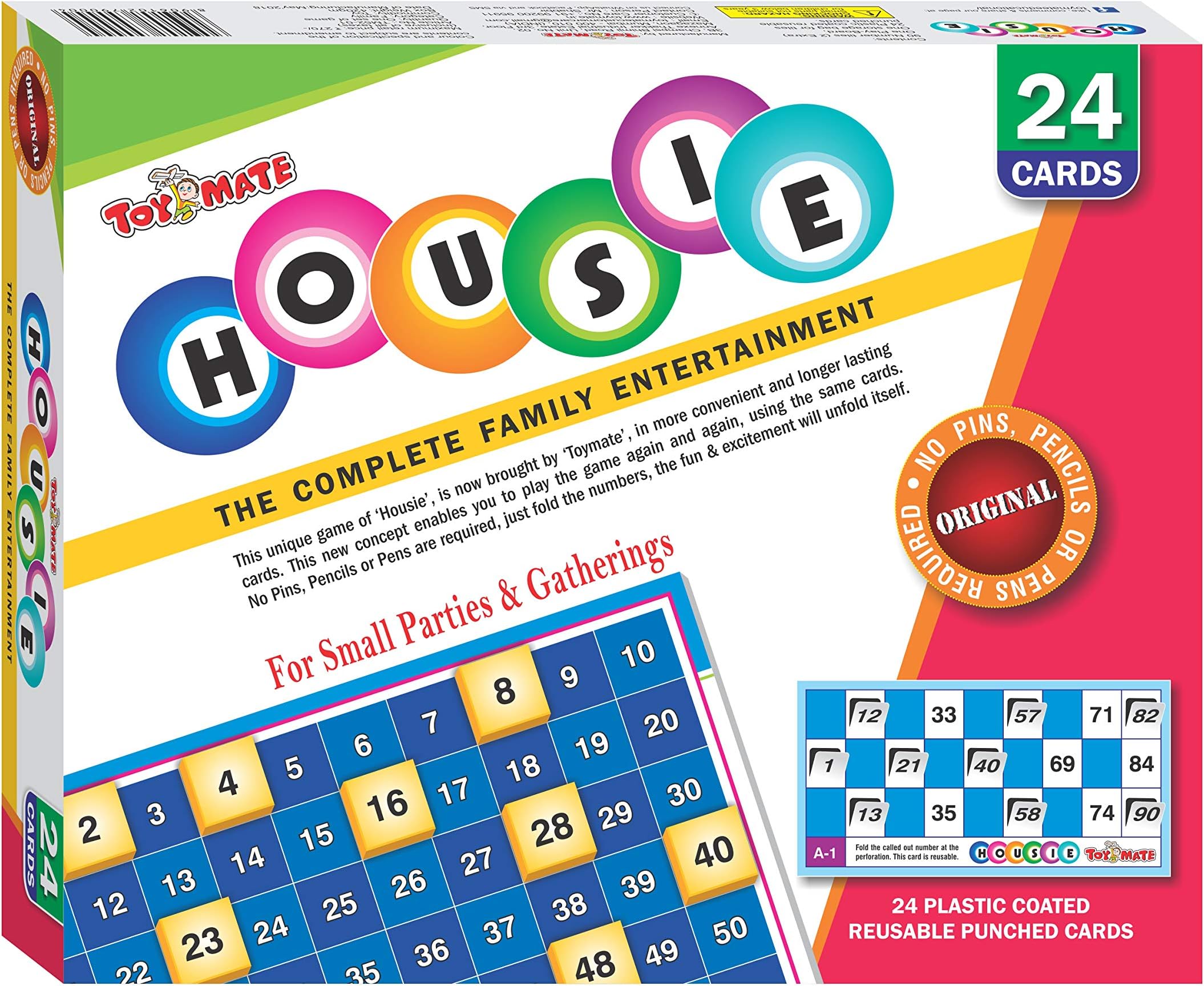Buy Premium Housie Tambola Bingo Board Game Set - 24 Folding Reusable ...