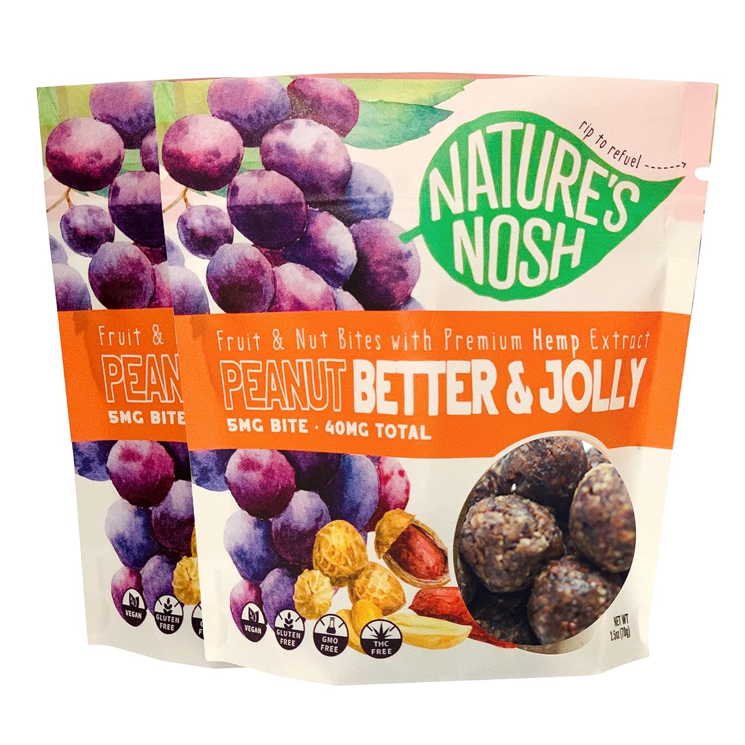 Amazon.com: Hemp Fruit & Nut Energy Bites (40mg) - Gluten, Soy, and ...