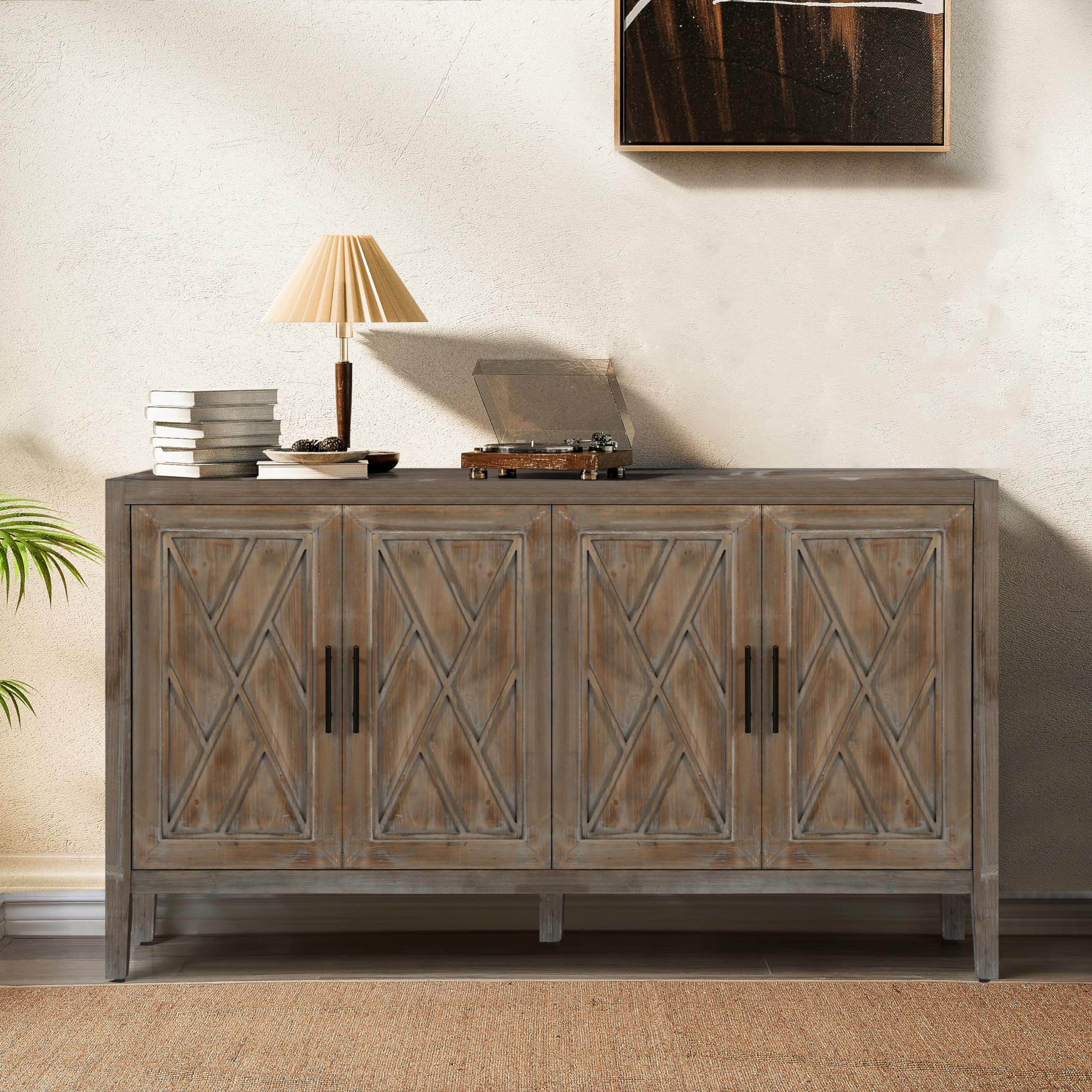 Amazon.com: YOPTO 60" Accent Sideboard with Adjustable Shelf,Modern ...