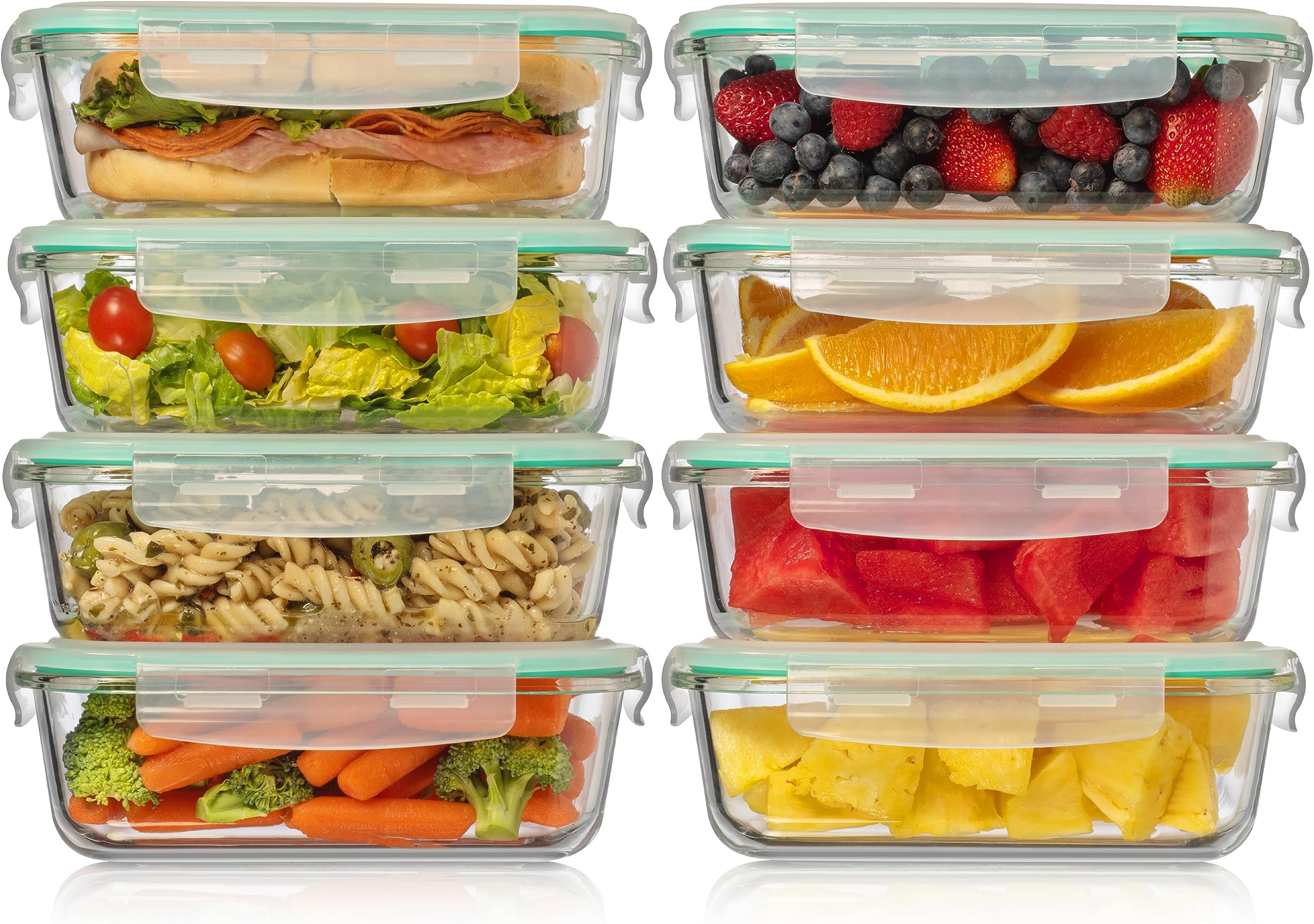 Amazon.com: Pyrex Freshlock 5-Pack (4-Cup) Glass Food Storage ...