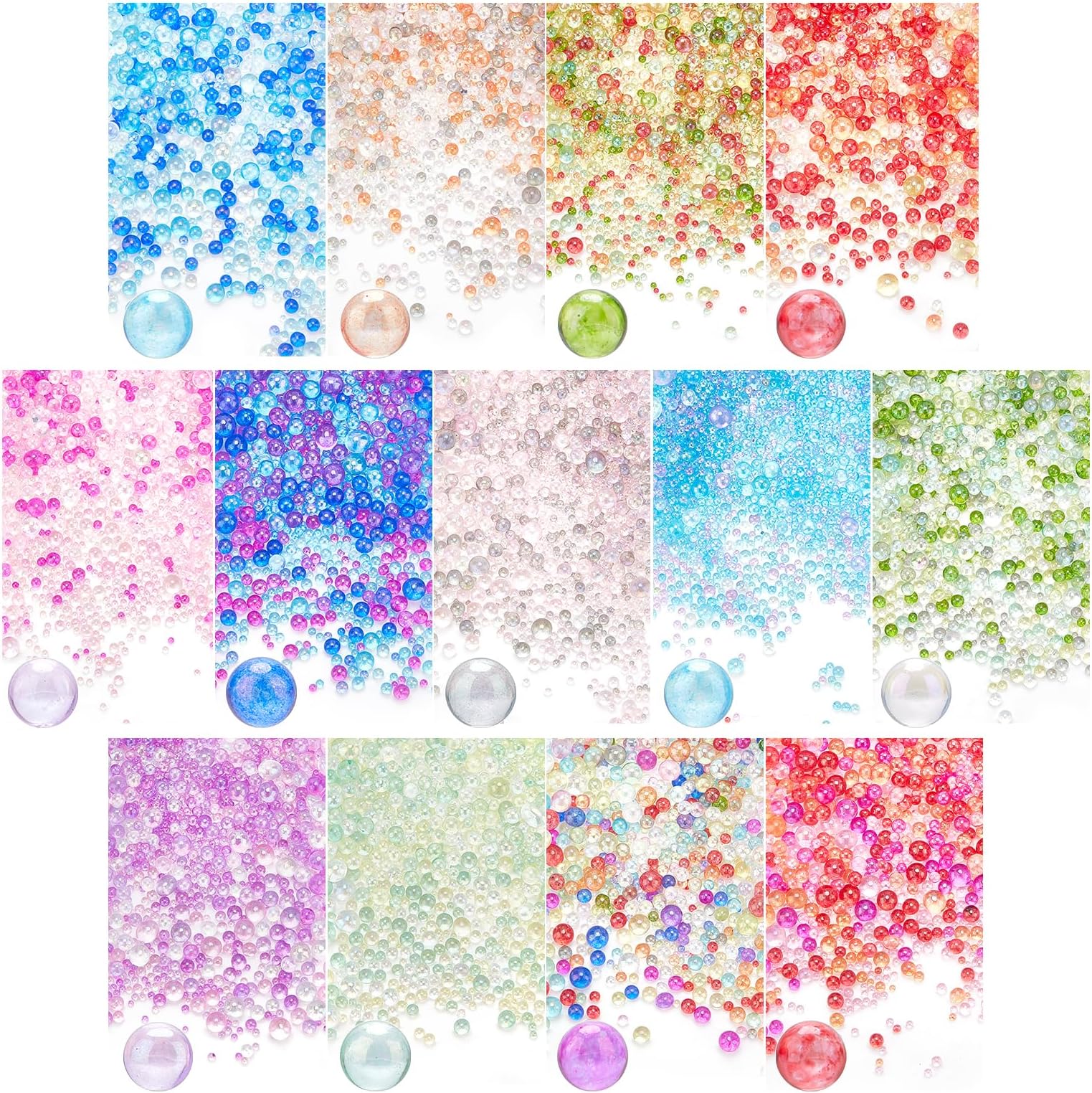 Amazon.com: Mulutoo 120g UV Resin Bubble Beads Droplet Multicolor ...