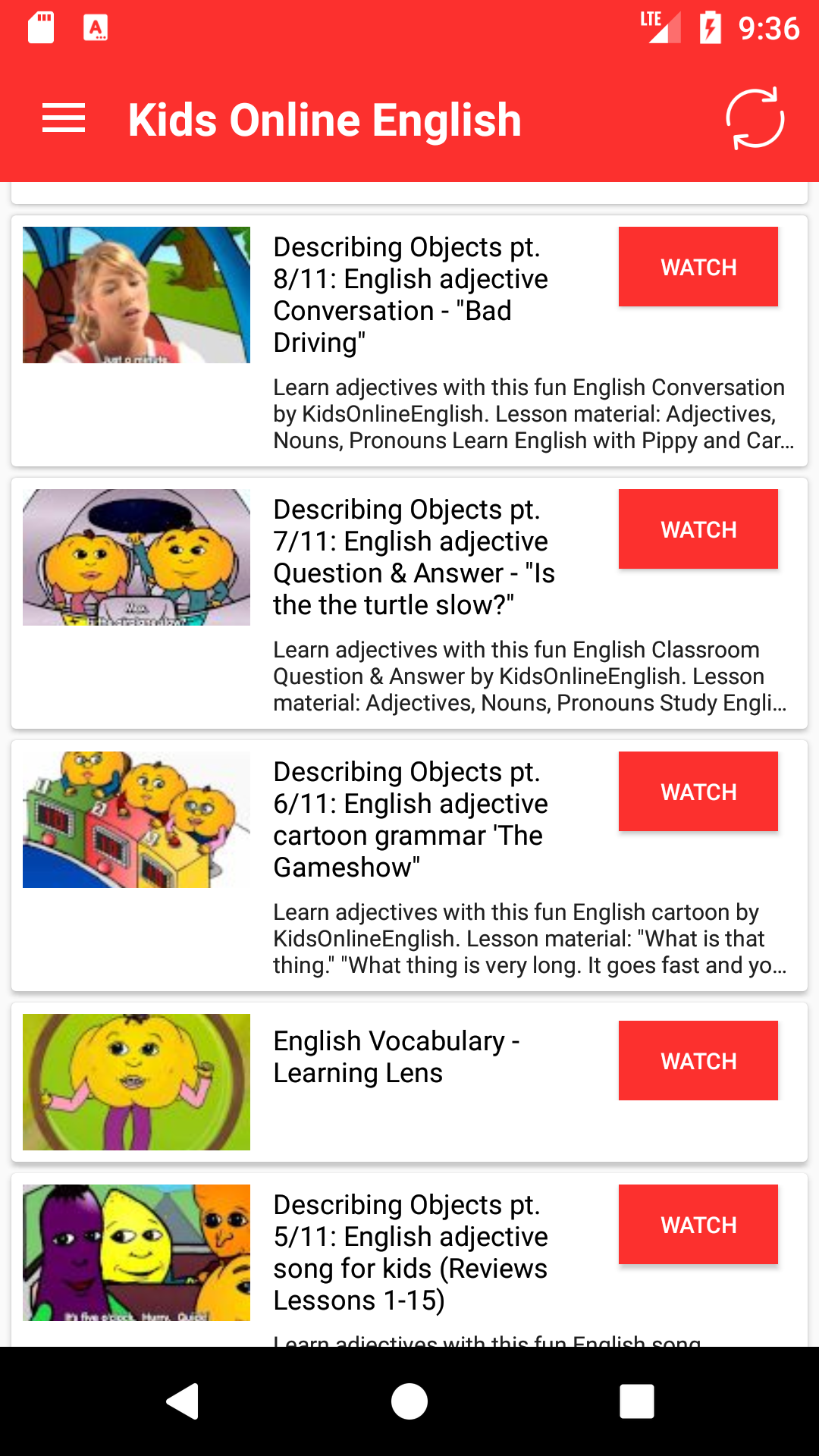 English Lessons For Kids (Video) - App on Amazon Appstore