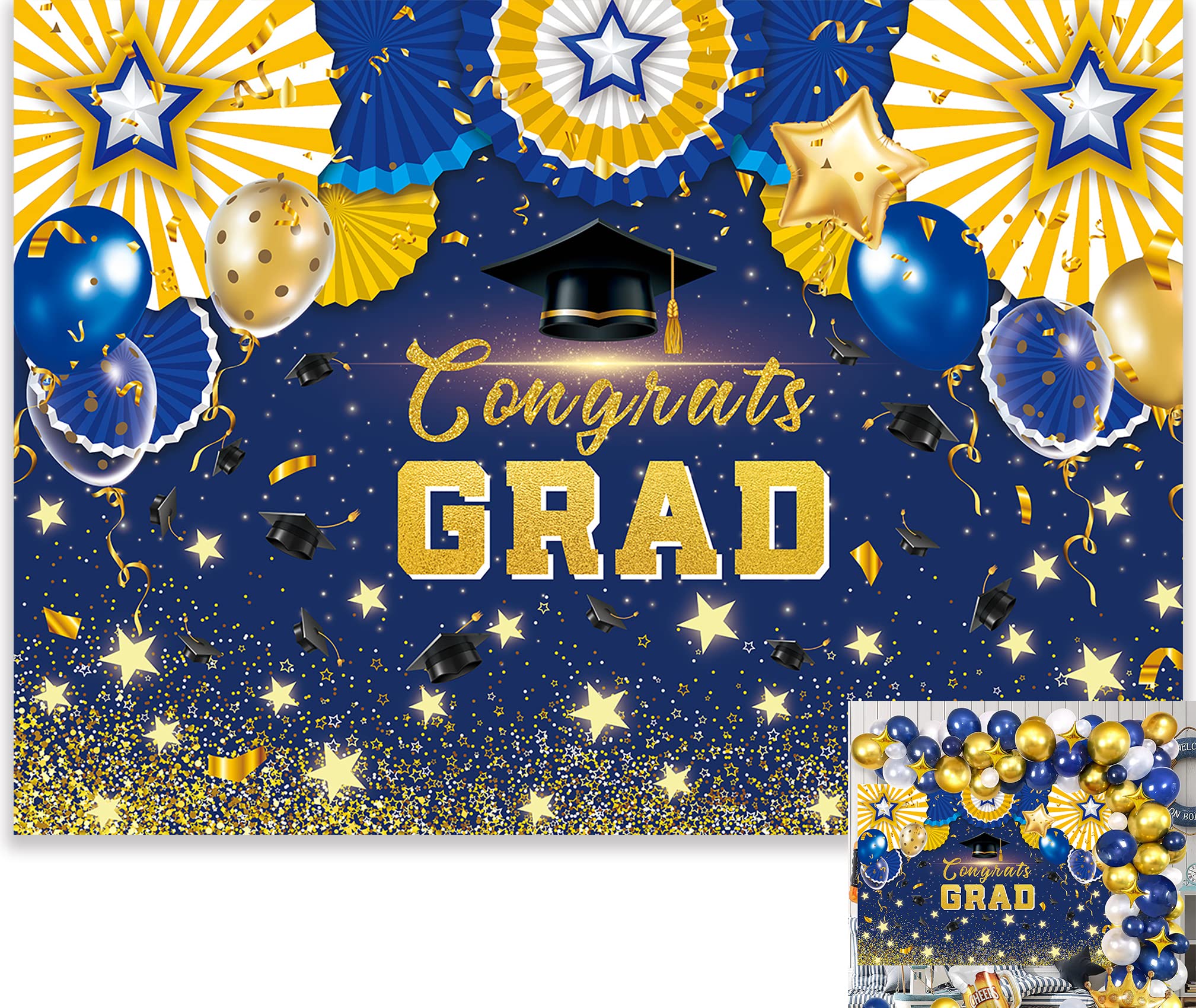 Fondo De Estrella De Graduación Grado Simple De La Estrella Con Las