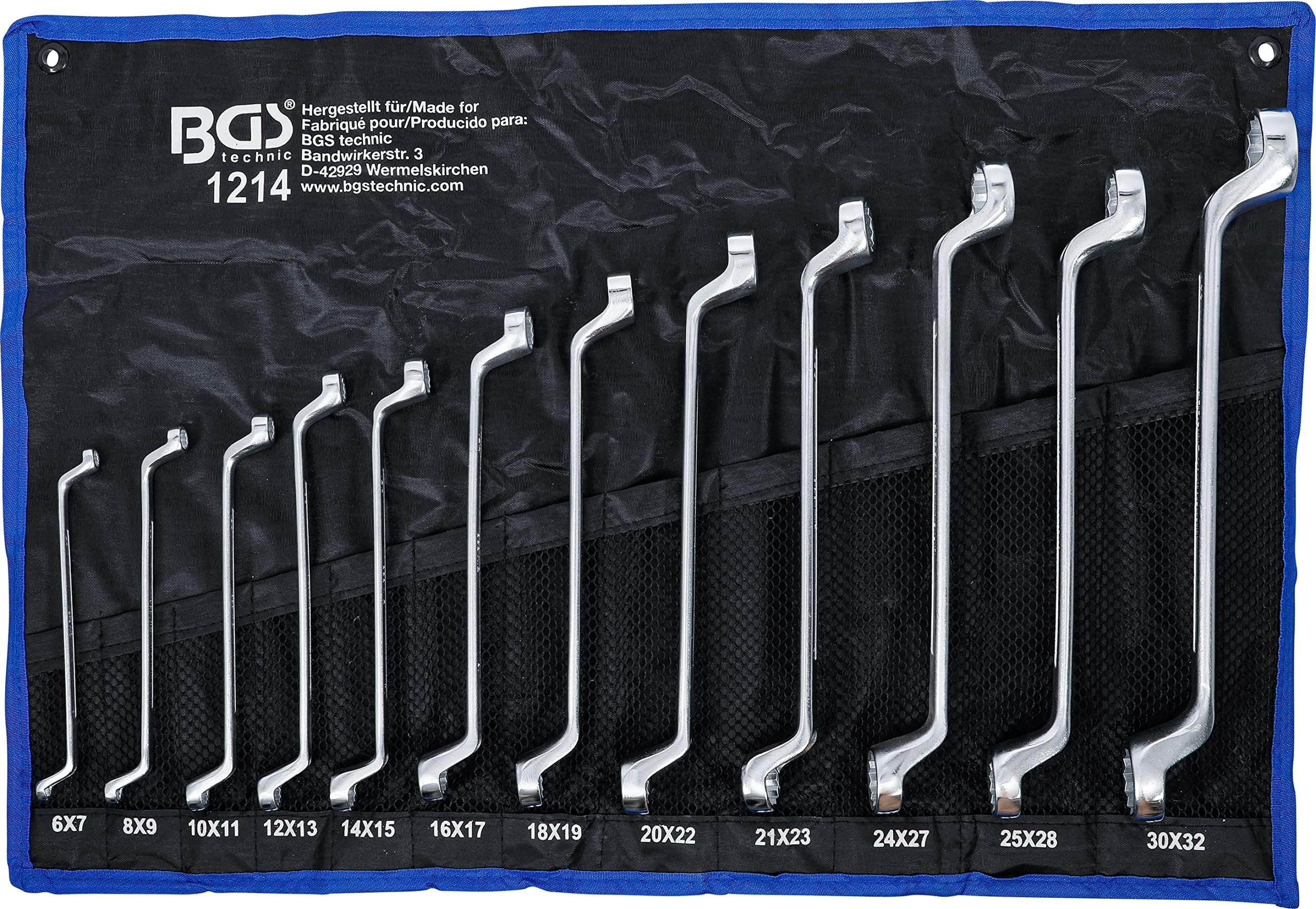 BGS 1214 | Double Ring Spanner Set | offset | 6 x 7 - 30 x 32 mm | 12 ...