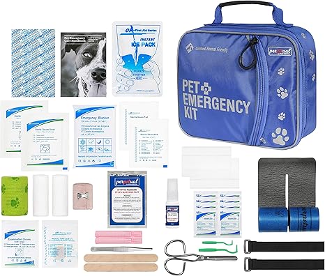 Amazon.com: Perpetual Pet First Aid Kit with Vet Wrap, Styptic Powder ...