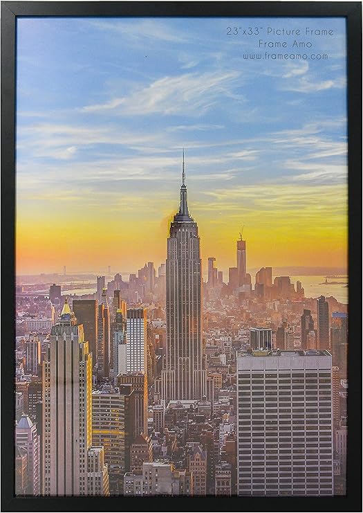Amazon.com - Frame Amo 23x33 Black Modern Picture or Poster Frame, 1 ...