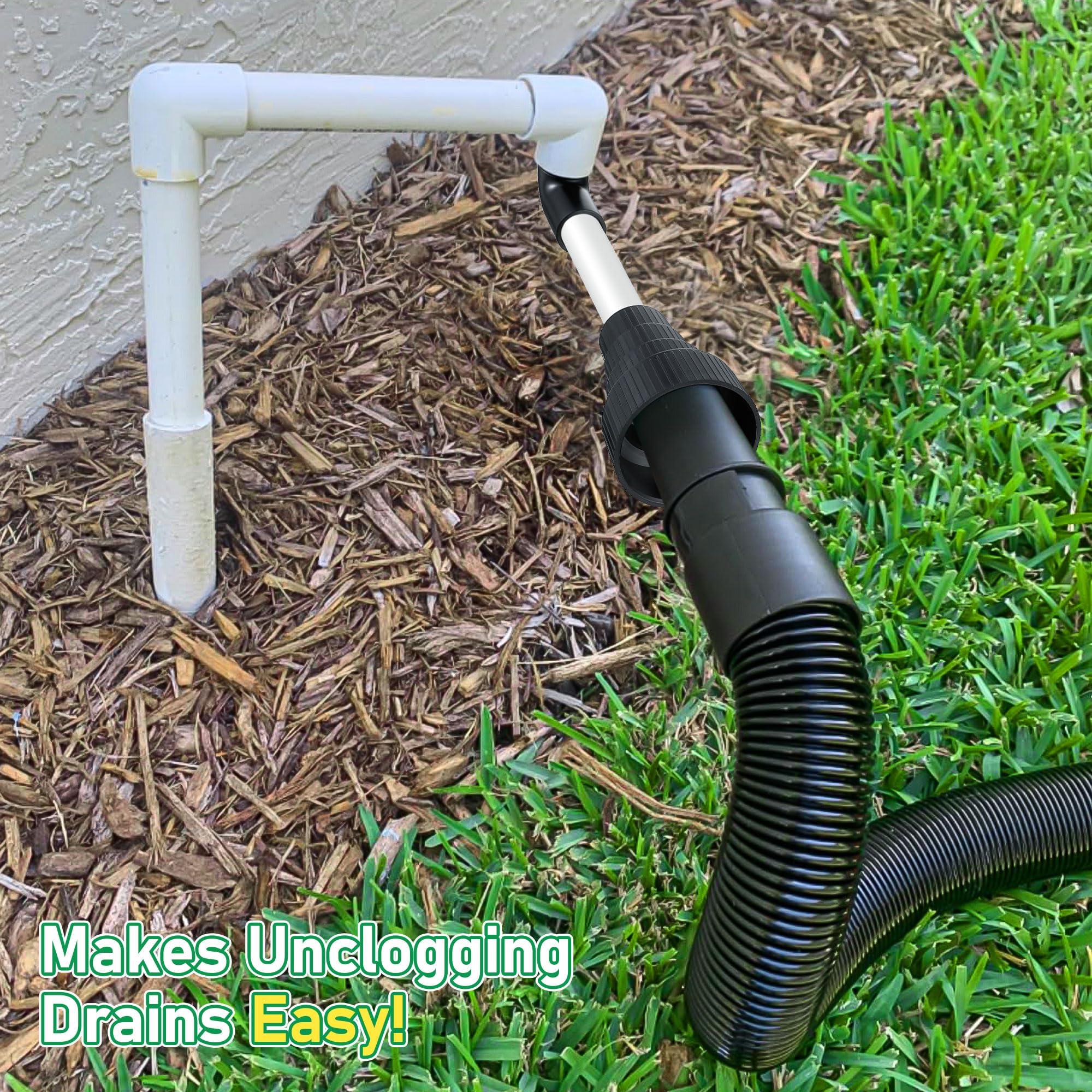 Snapklik.com : Dunkive Vacuum Hose To PVC Pipe Adapter, Wet Vacuum ...