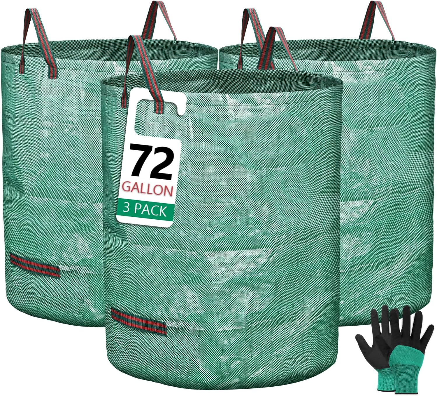 Amazon.com: 2-Pack 80 Gallon Reusable Yard Waste bags (H33, D26 inches ...