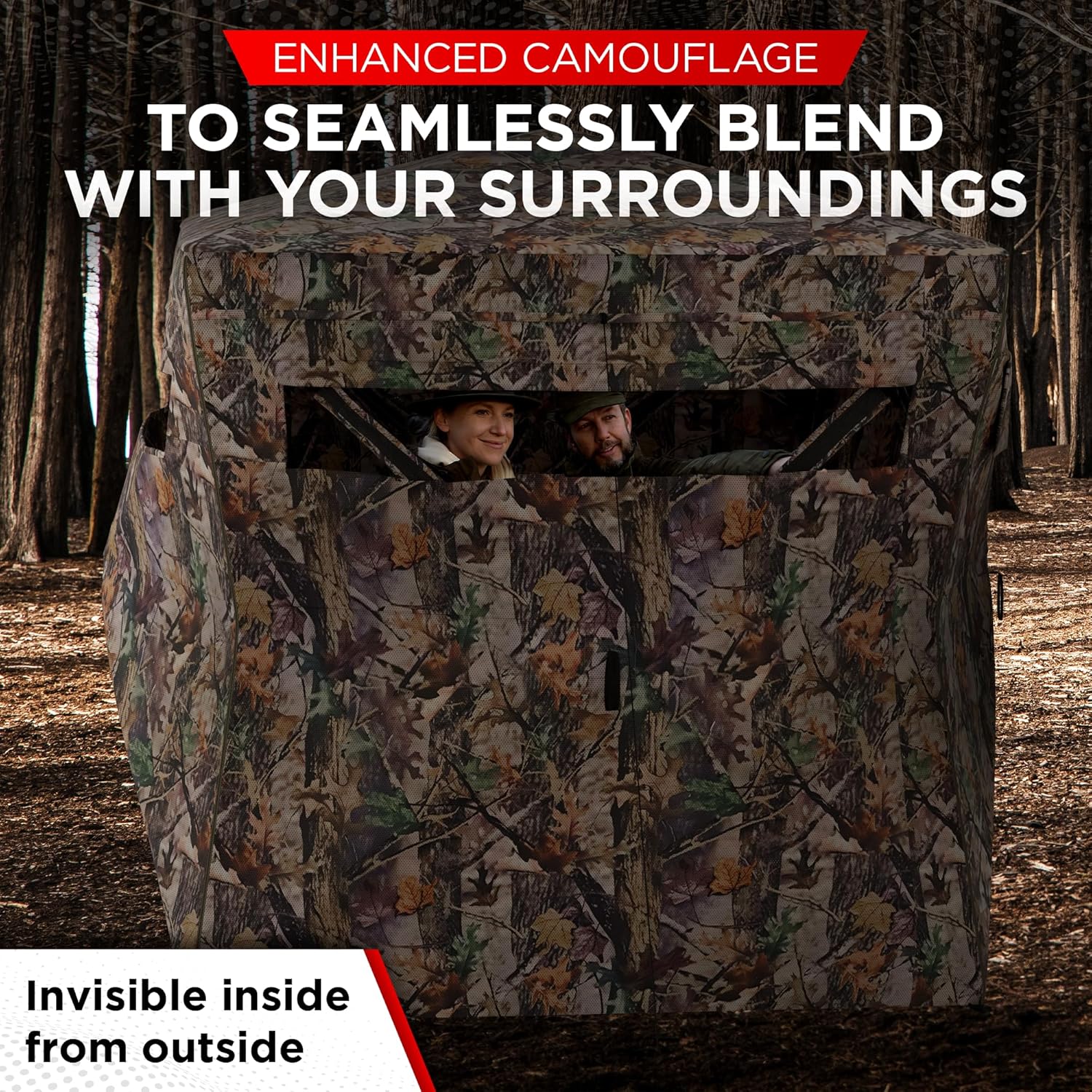 Venatio Pop Up Hunting Blind - Camouflage 360 See Through Ground Blind ...