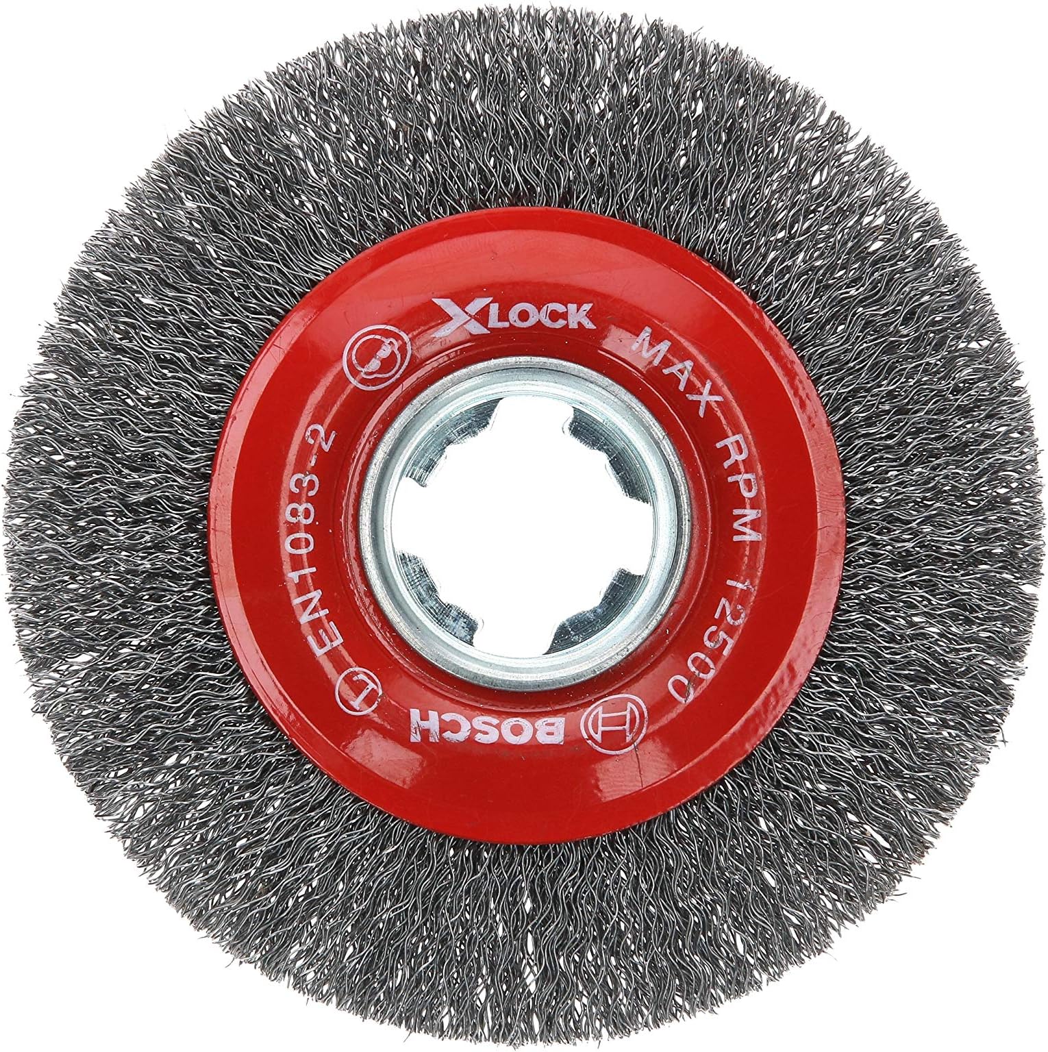 Bosch WBX418 4-1/2 in. Wheel Dia. X-Lock Arbor Tempered Steel Crimped ...