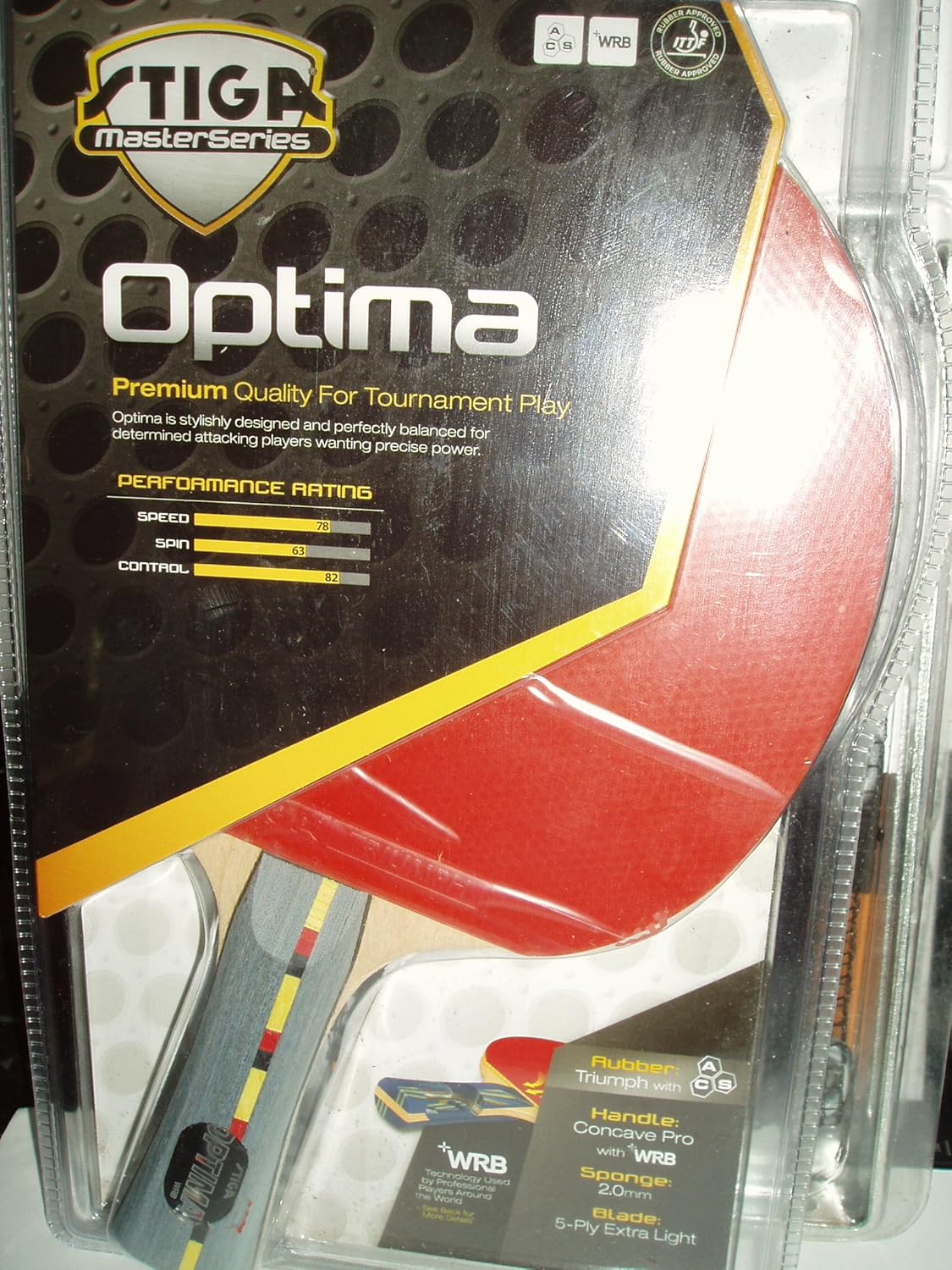 Amazon.com: Stiga Master Series T 1051 WRB OPTIMA Rubber Concave Pro ...