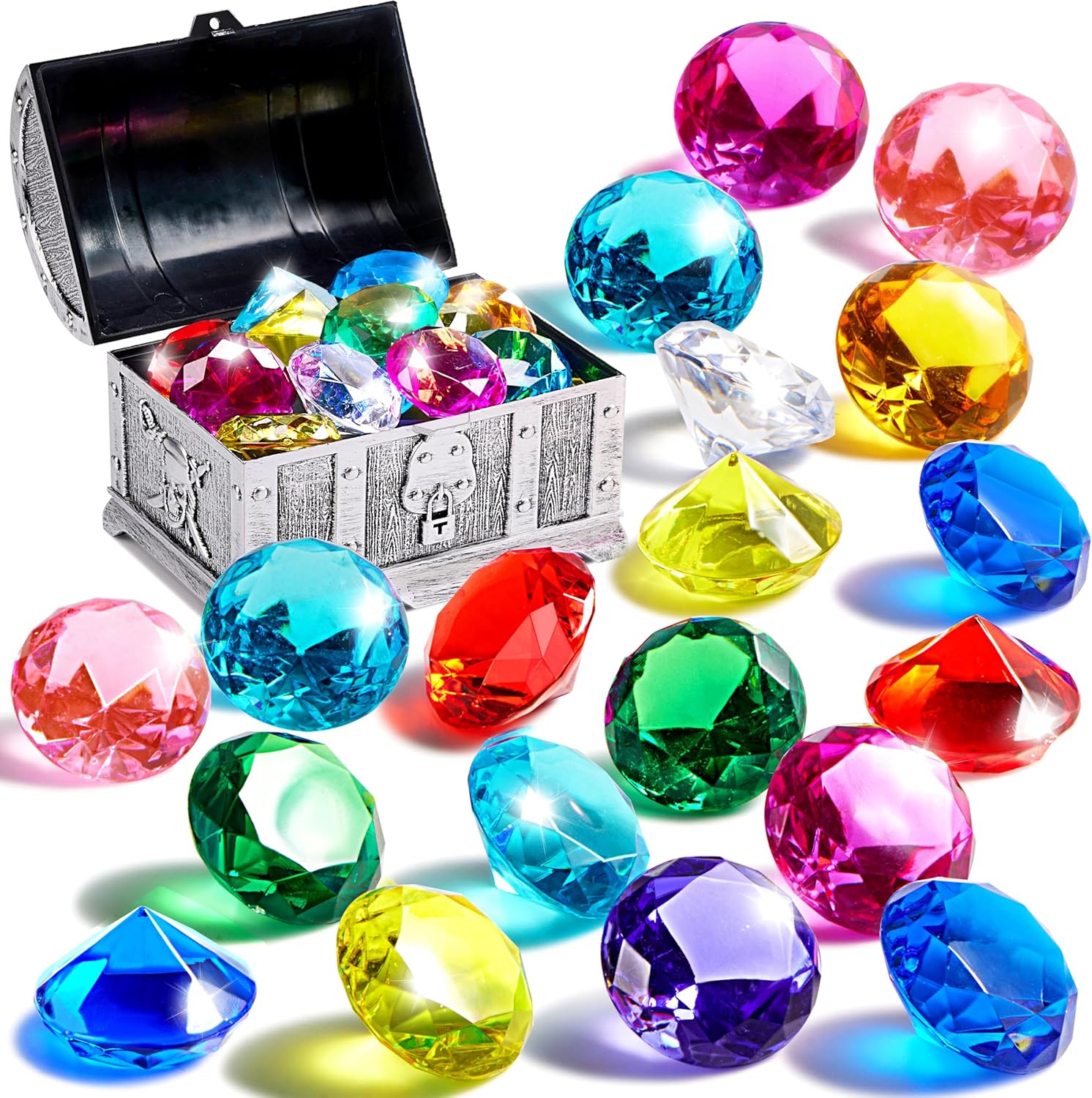 Amazon.com: Sloosh Diving Gems Pool Toys,16 Big Colorful Diamond with ...