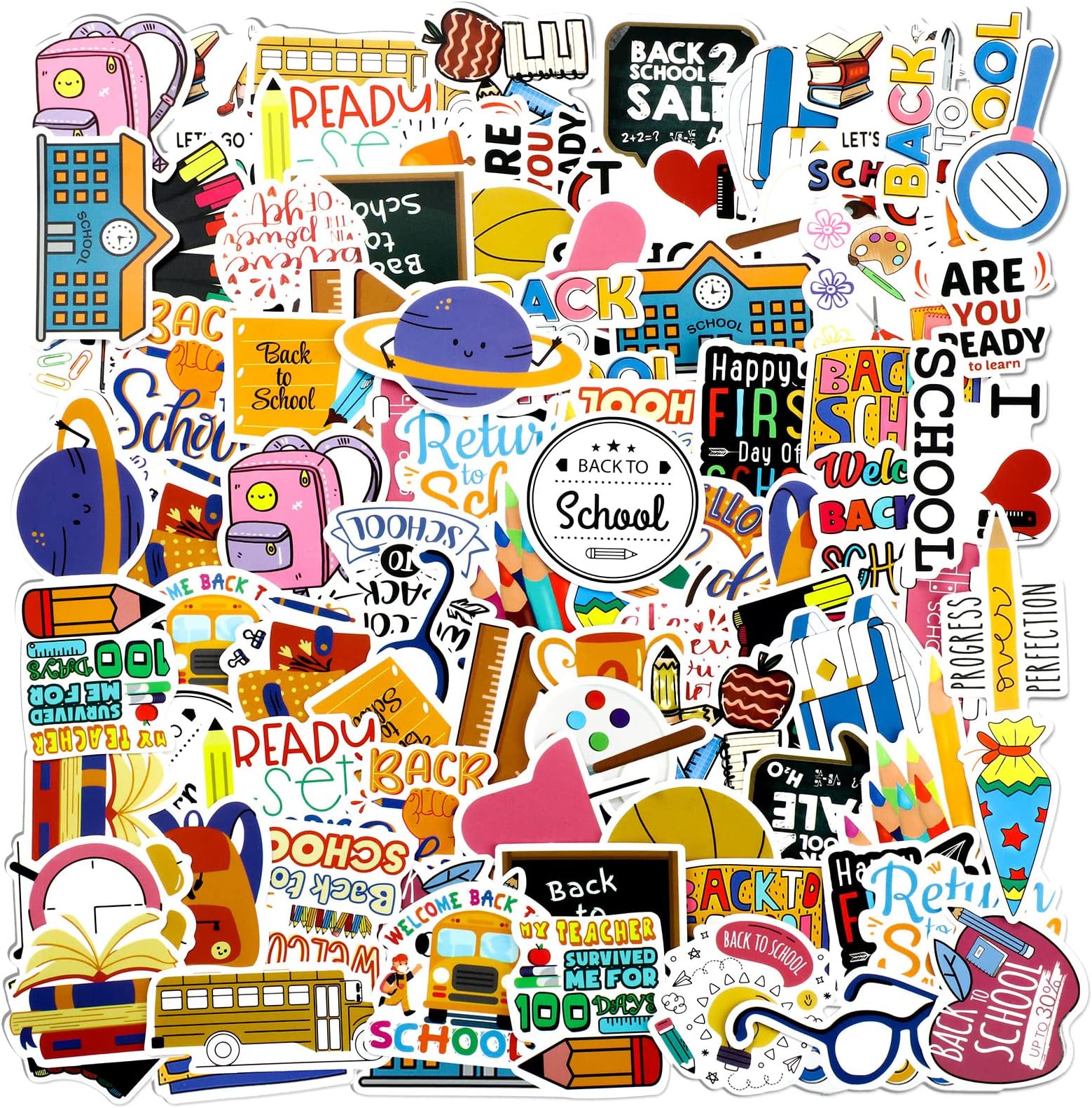 Amazon.com : Carson Dellosa 120-Piece School Days Kid-Drawn Stickers ...