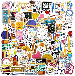Amazon.com: Sabary 100 Pcs Back to School Stickers for Students Science ...