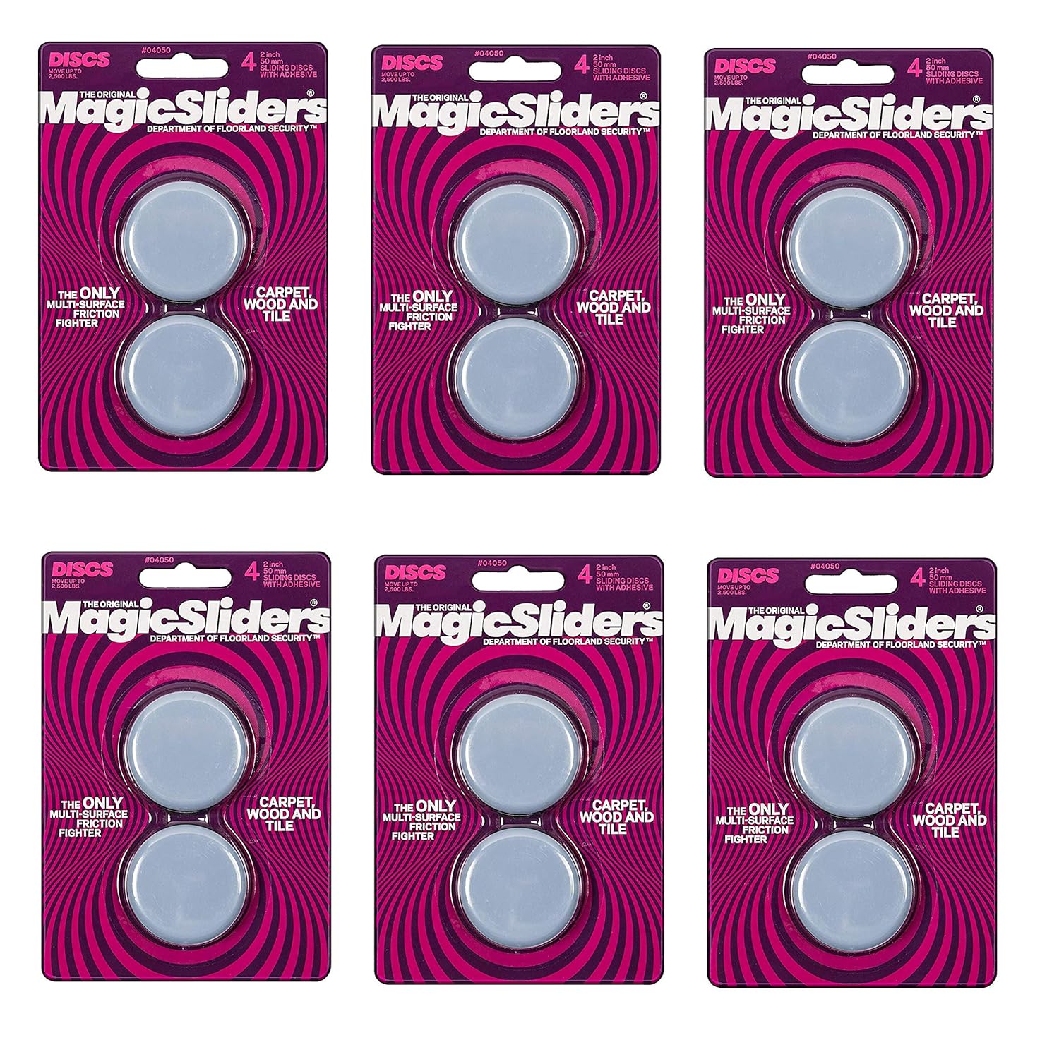 MAGIC SLIDERS L P 4050 2" RND Sliding Disc, Sold as 6 Pack, 24 Count ...