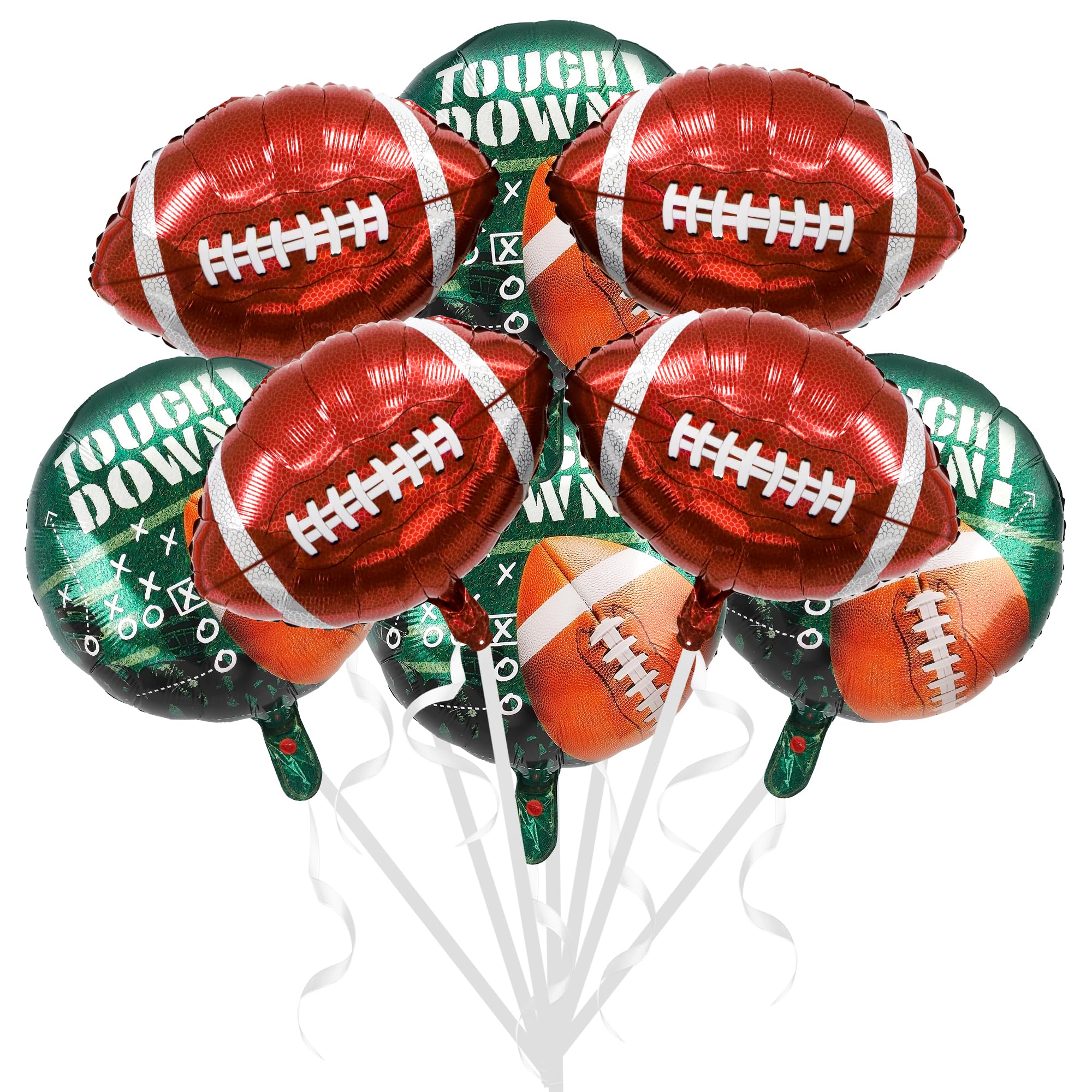 Amazon.com: 8 Pcs Football Balloons, Superbowl Party Decorations 2025 ...
