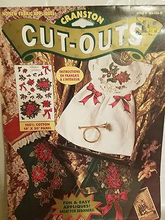 Amazon.com: Cranston Cut-Outs Winters' Greenery No-Sew Fabric Applique