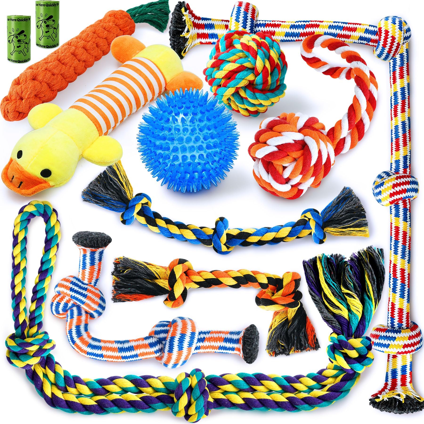 Pet Supplies : Youngever 6 Pack Large Dog Rope Toys, Dog Chew Toys, Dog ...