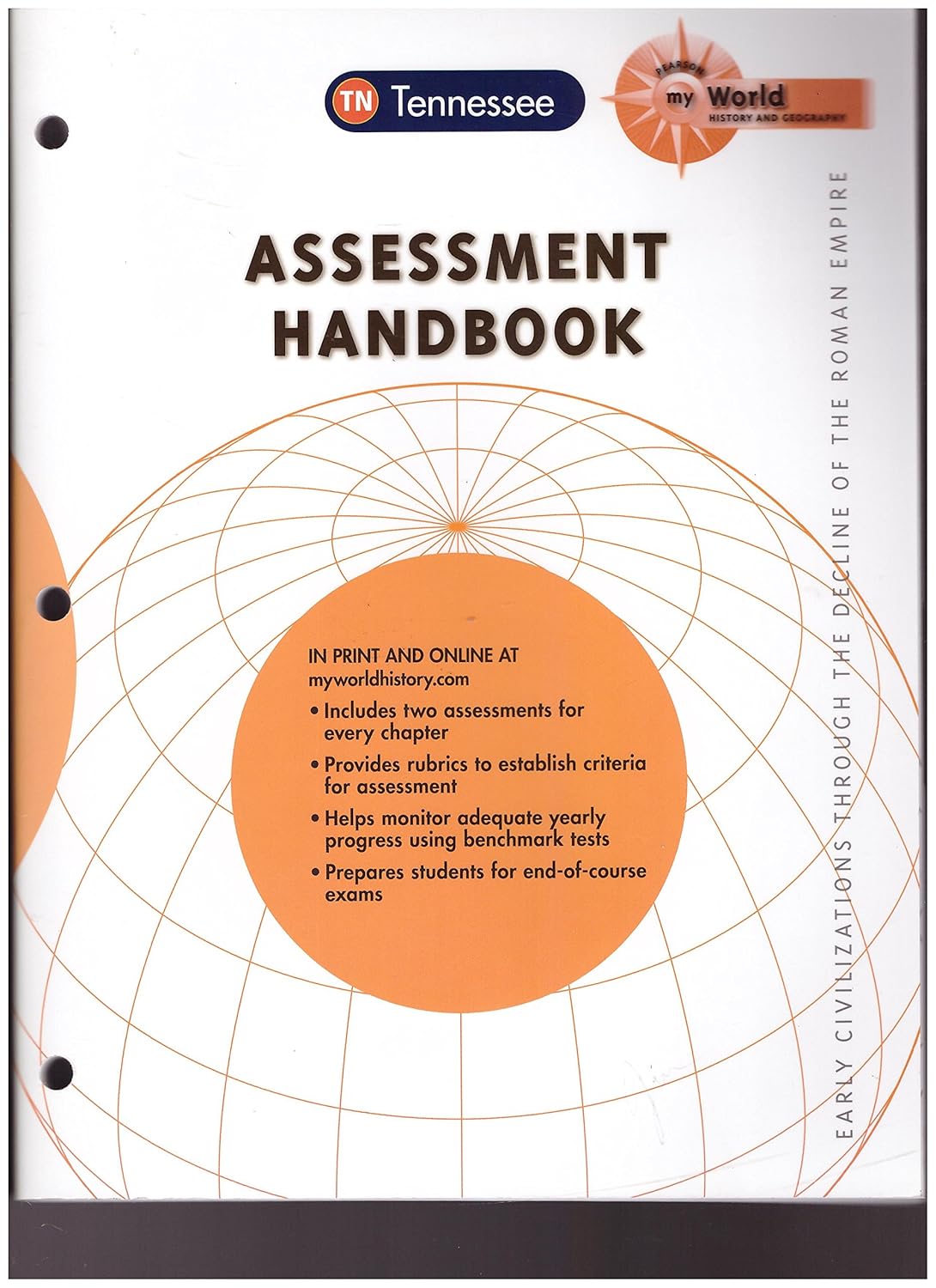 TENNESSEE Assessment Handbook Pearson My World History and Geography ...