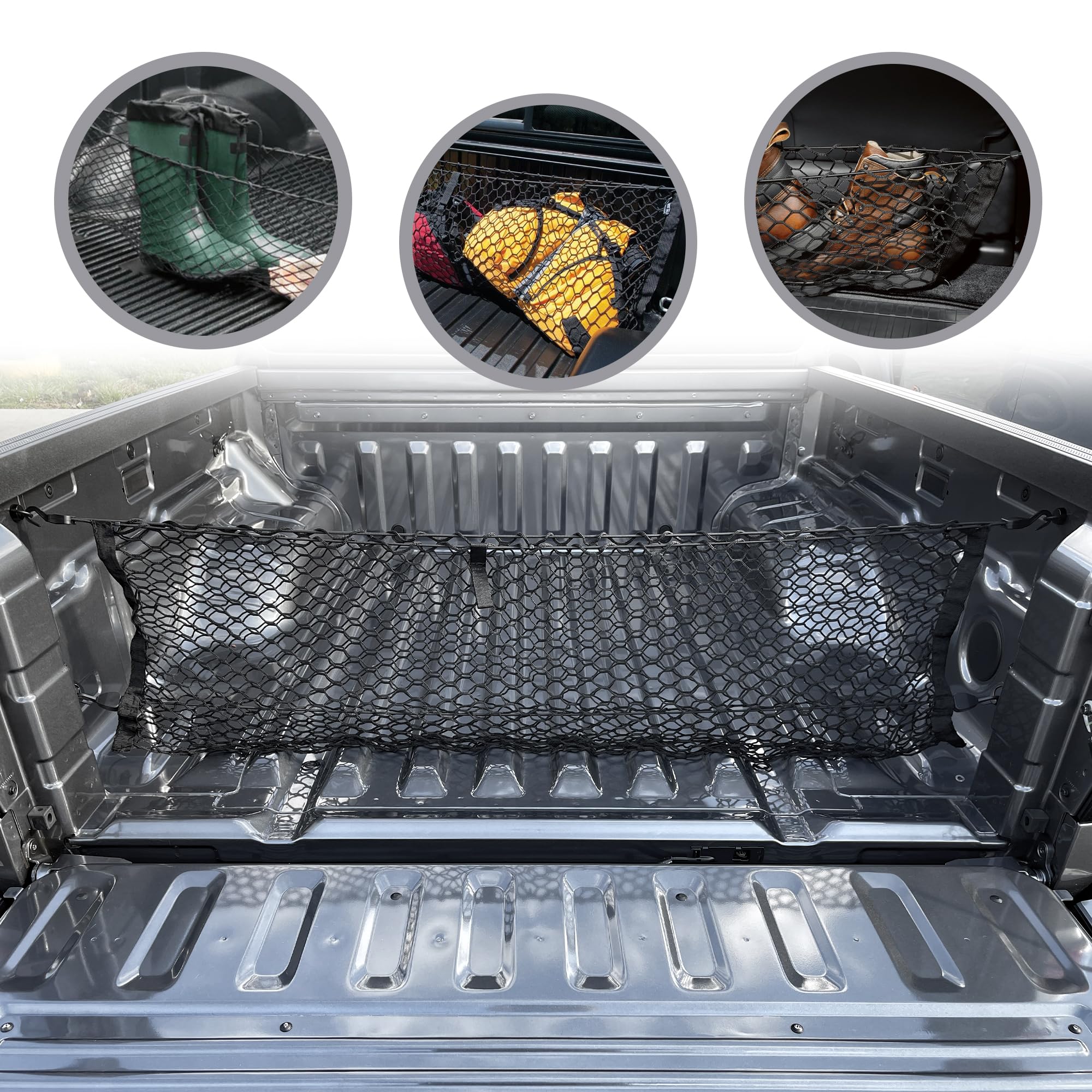 Amazon.com: Back Seat Envelope Style Trunk Mesh Cargo Net with mounting ...